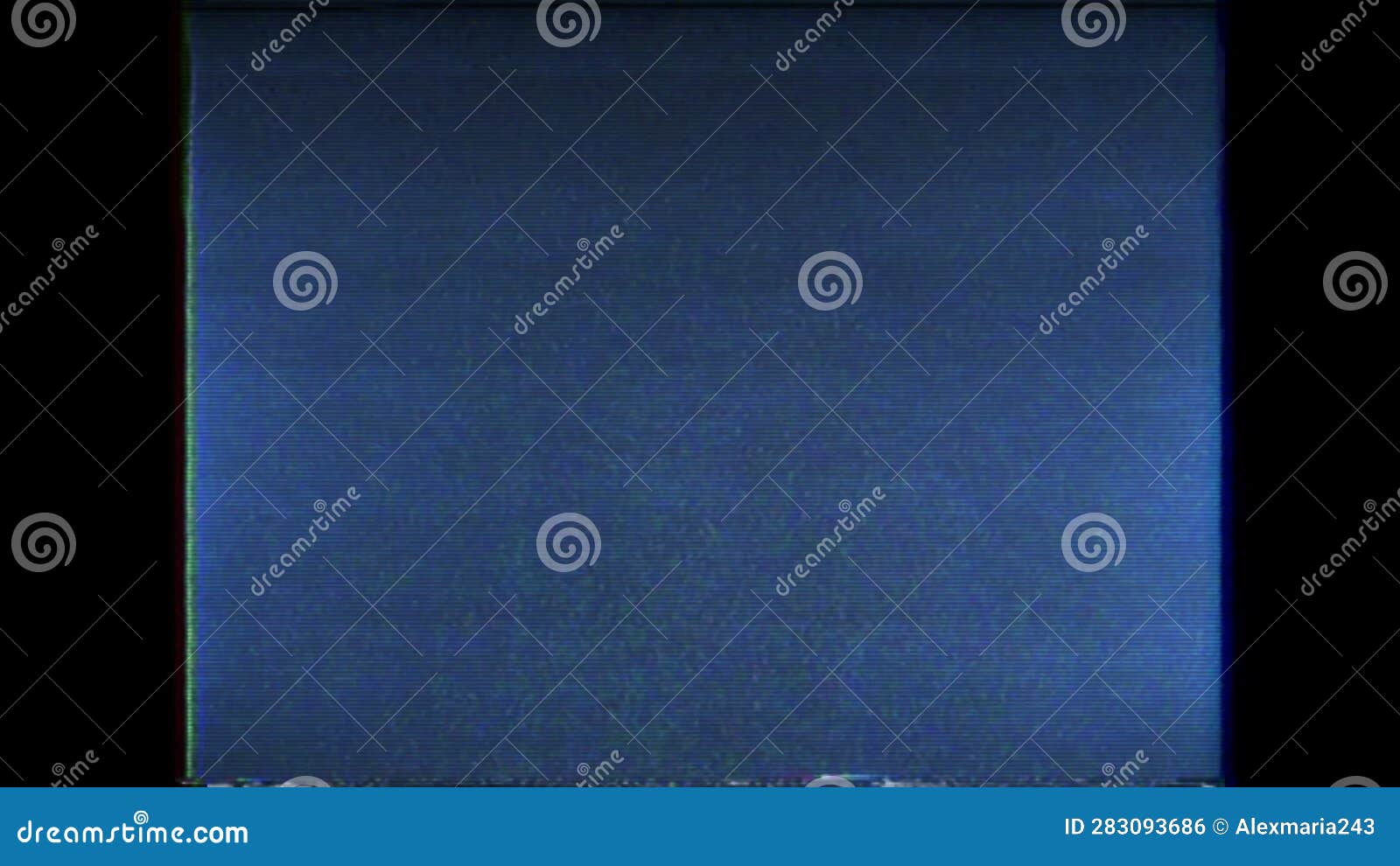 A Television Screen with VHS Effect of Digital Pixelated Noise ...