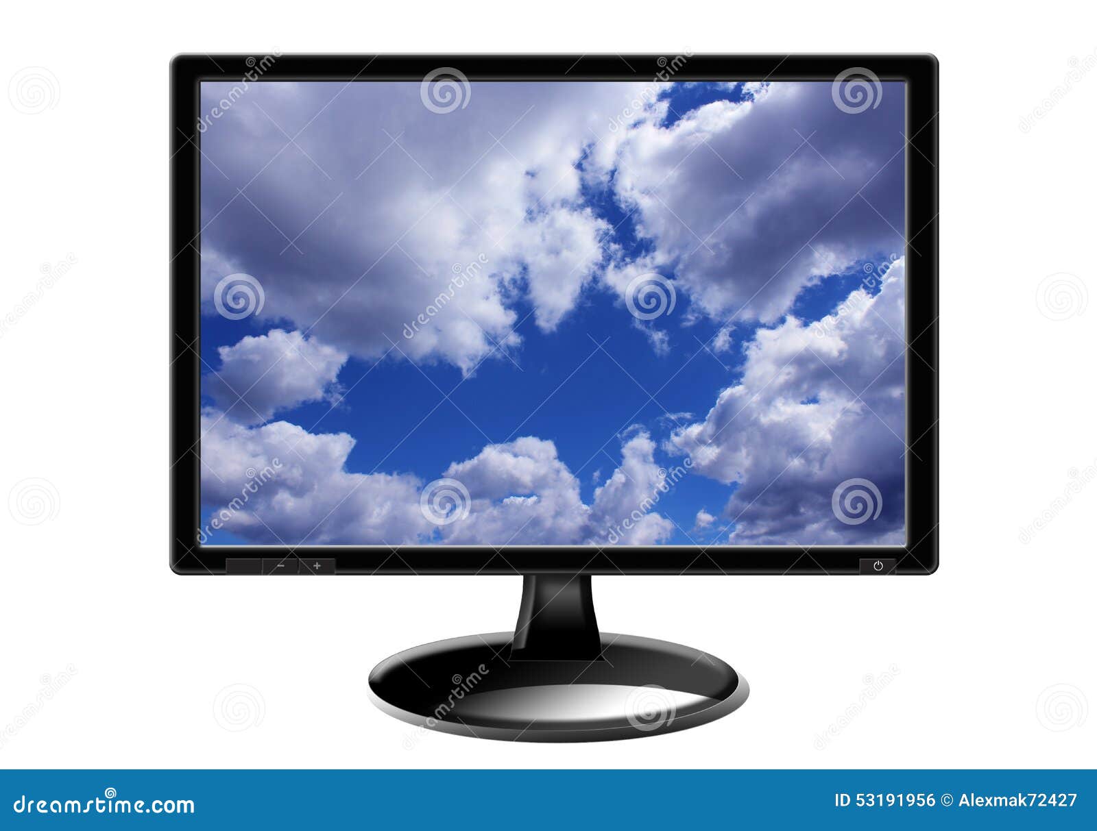 Television Set Isolated on White Background Stock Photo - Image of ...