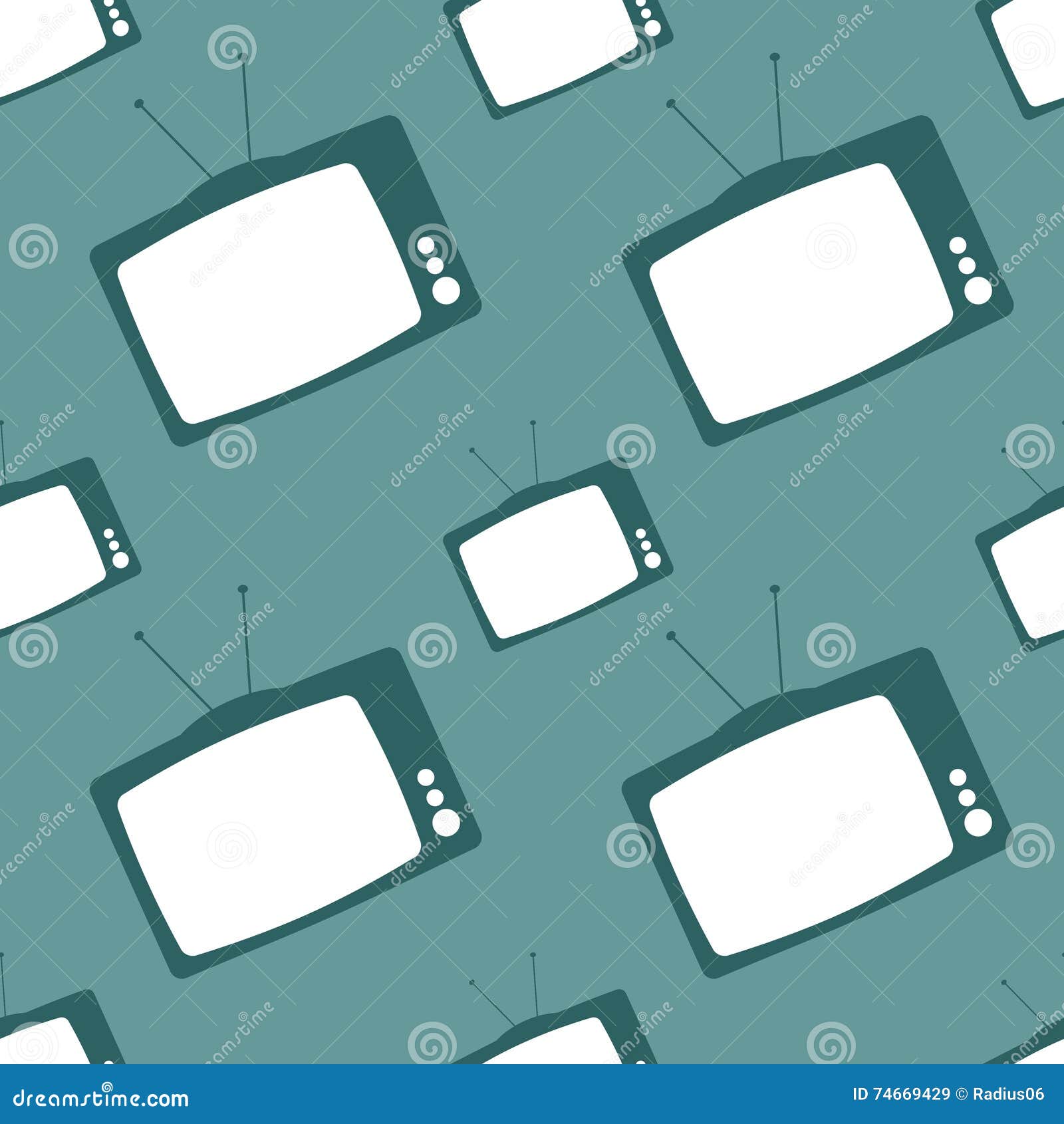 Television Set Seamless Backdrop Stock Vector - Illustration of ...