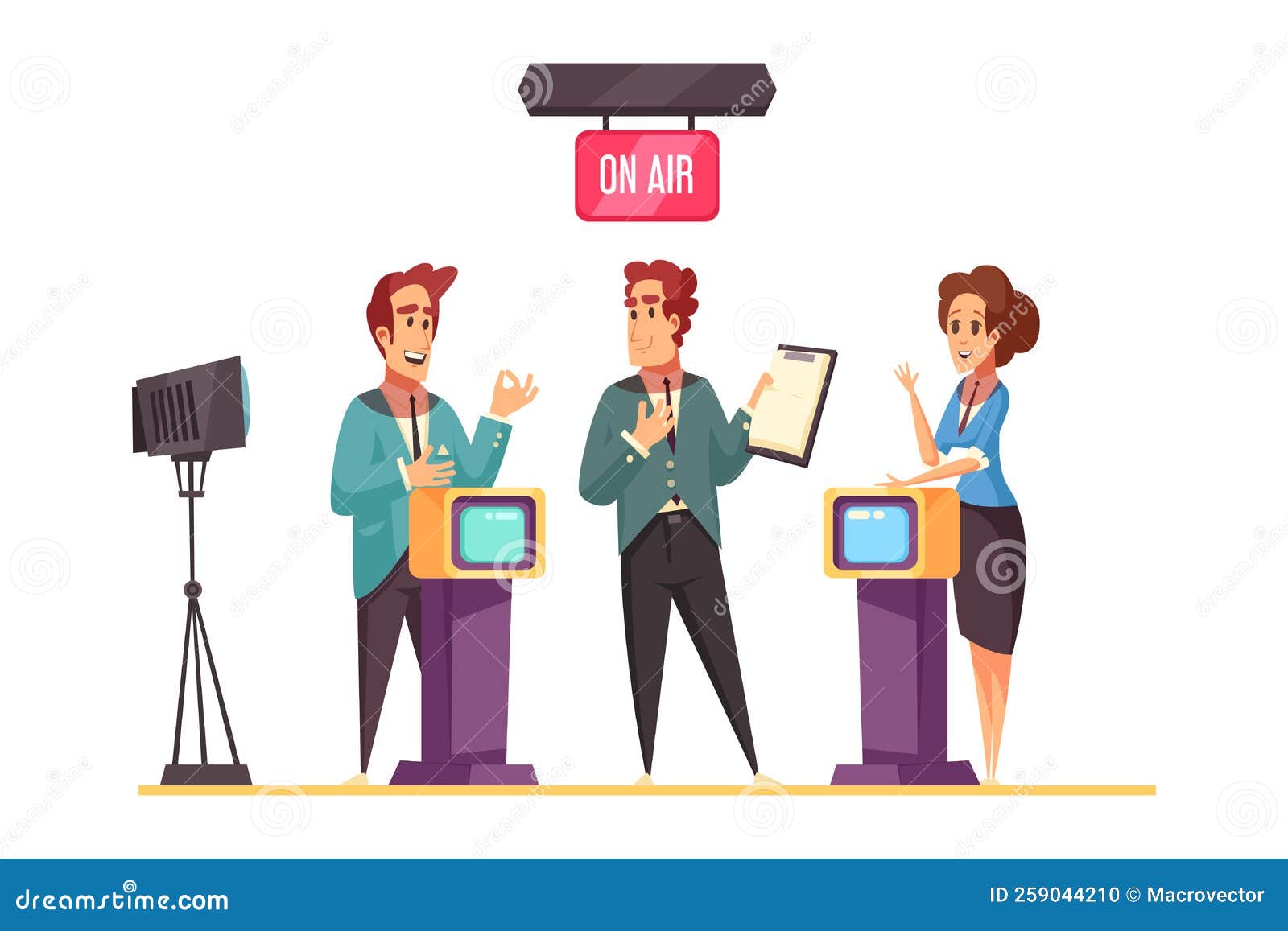 Television Show Composition Stock Illustration - Illustration of ...