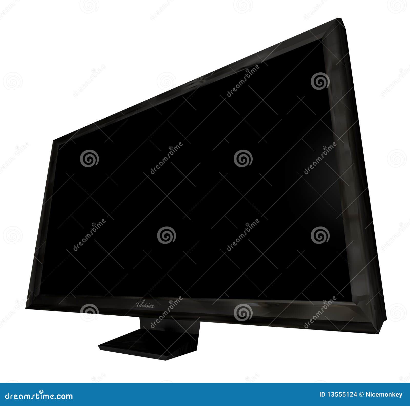 Television side angle stock illustration. Illustration of television ...