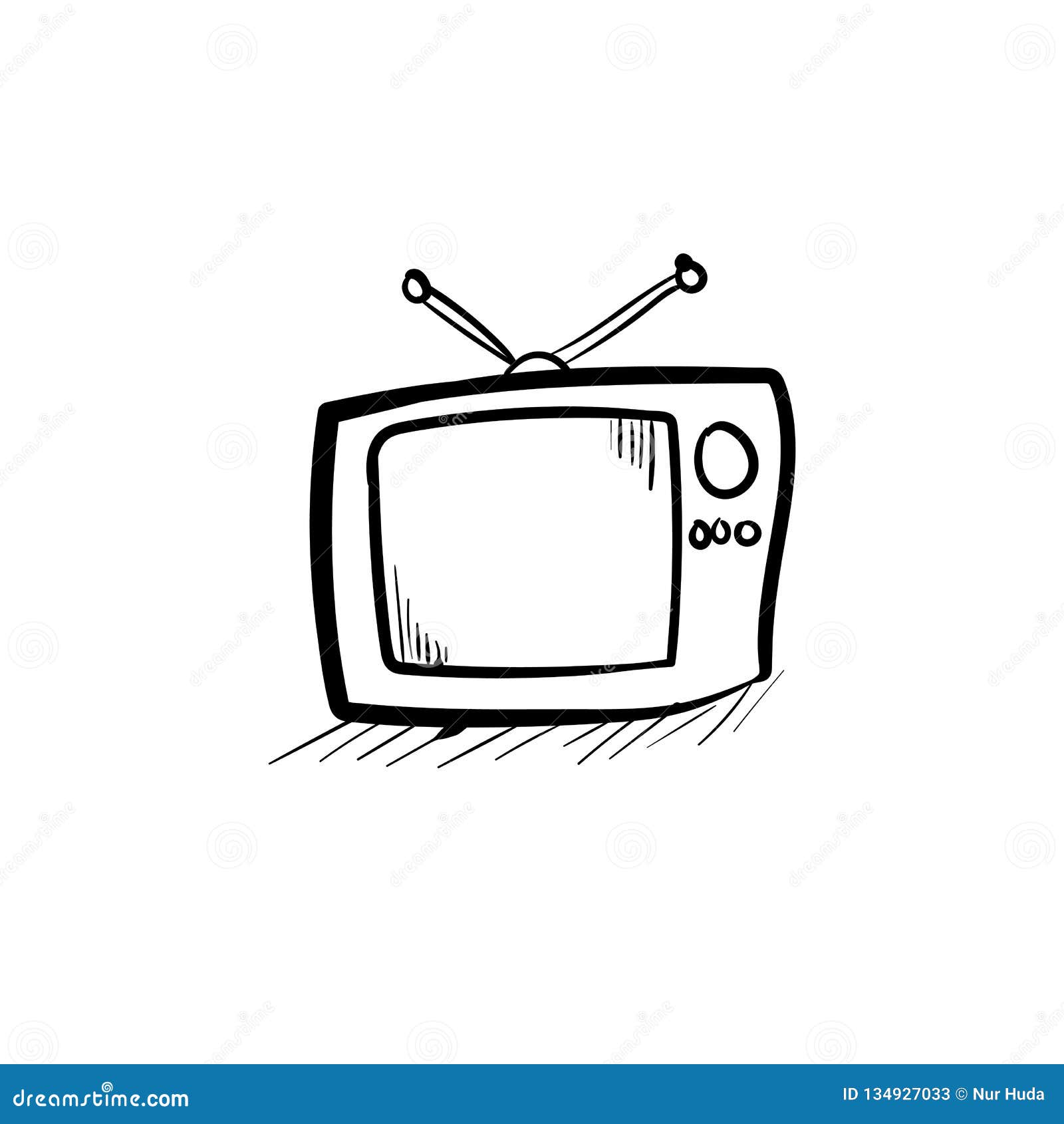 Television Simple Icon Doodle Vector Stock Illustration - Illustration ...