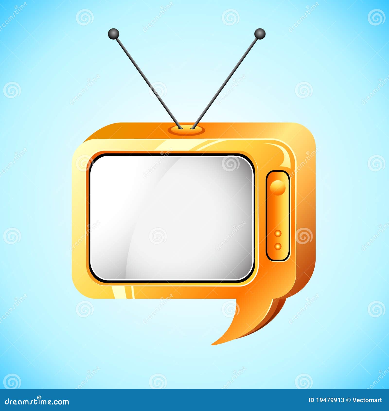 Television Speech Bubble stock vector. Illustration of conceptual ...
