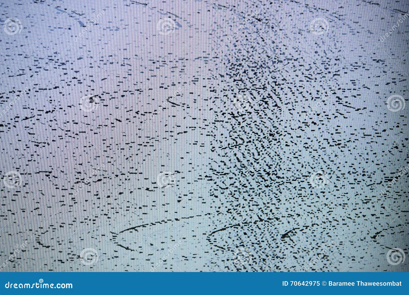 Television with Static Noise Caused by Bad Signal Reception Stock Image ...