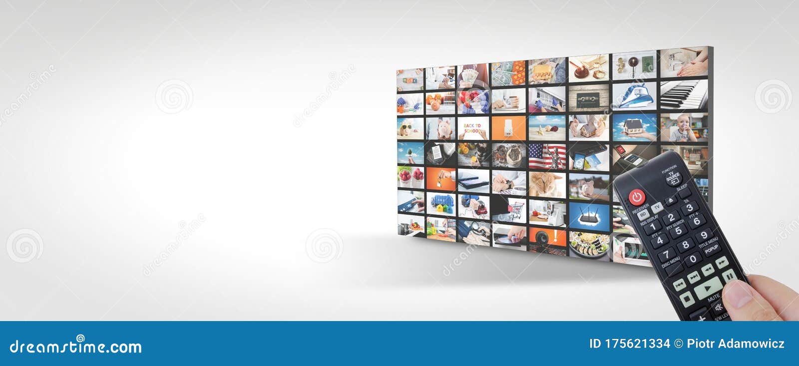 Television Streaming, TV Multimedia Panel Banner Stock Photo - Image of ...