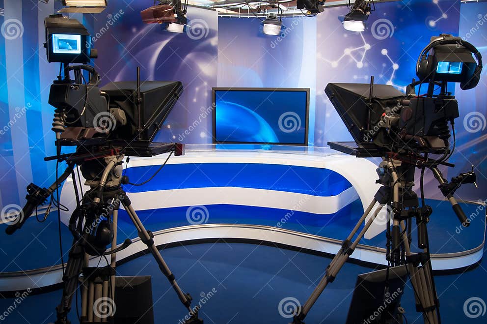 Television Studio stock image. Image of interview, camera - 26837009