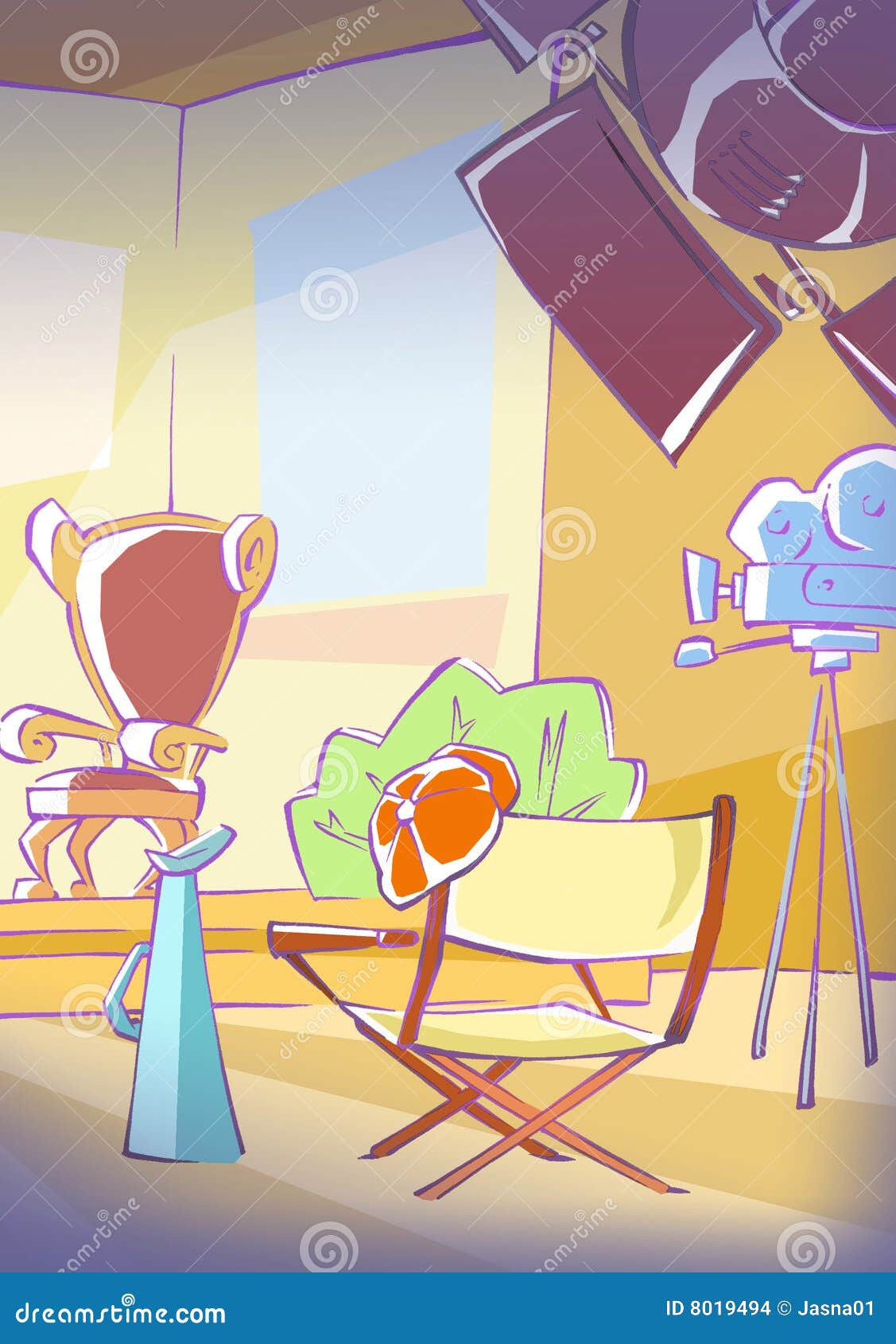 Television studio stock illustration. Illustration of television - 8019494