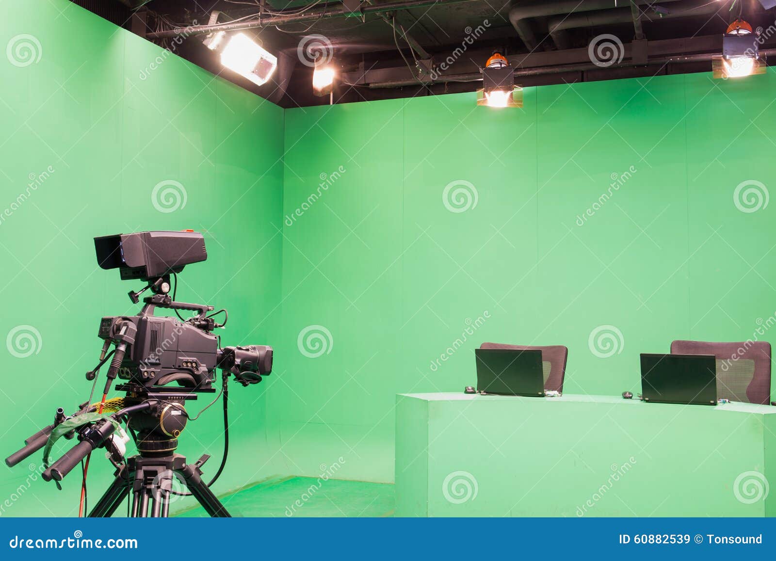 Television studio stock image. Image of technology, equipment - 60882539