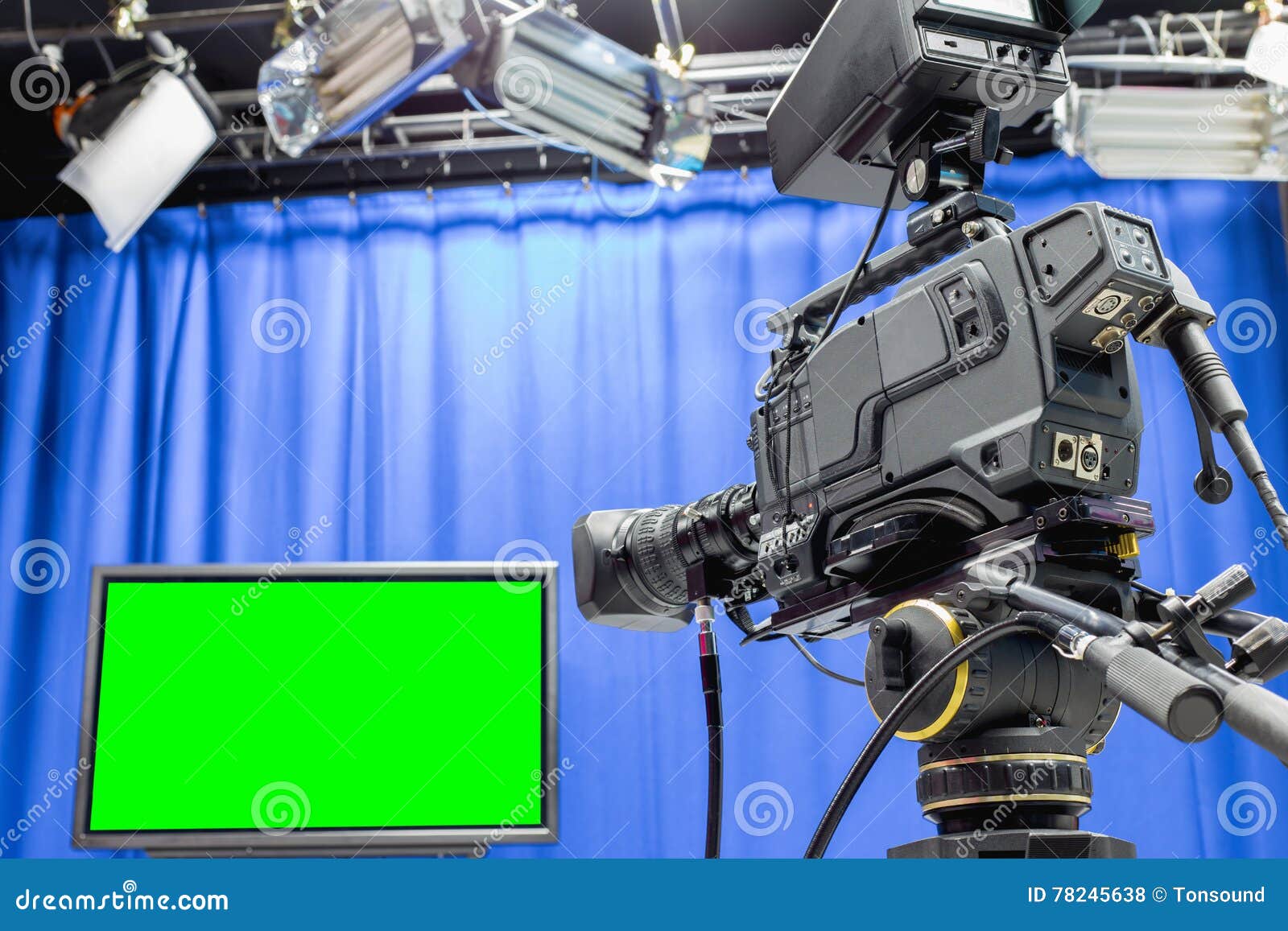 Television studio stock photo. Image of professional - 78245638