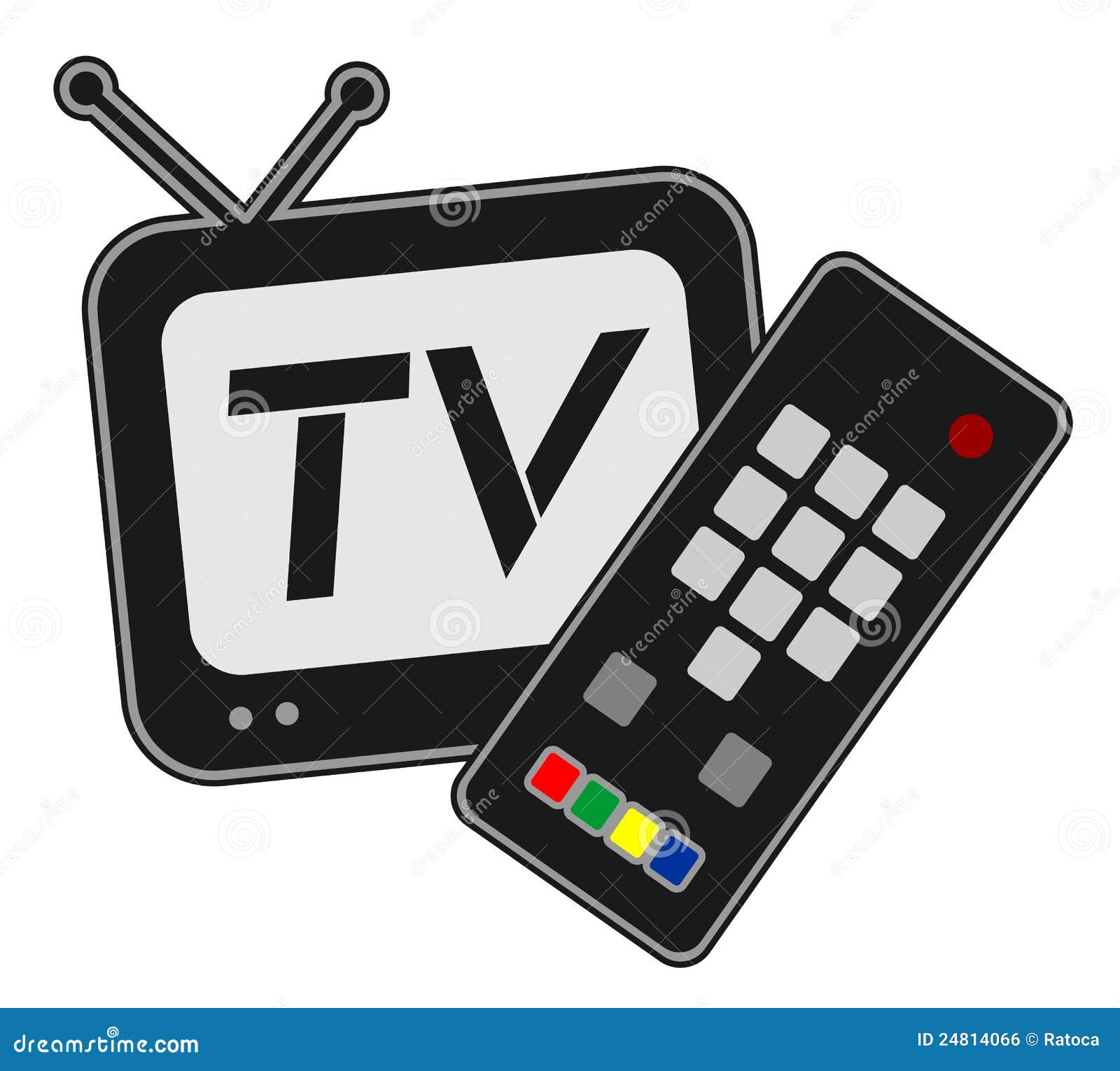 Television symbol stock vector. Illustration of wireless - 24814066