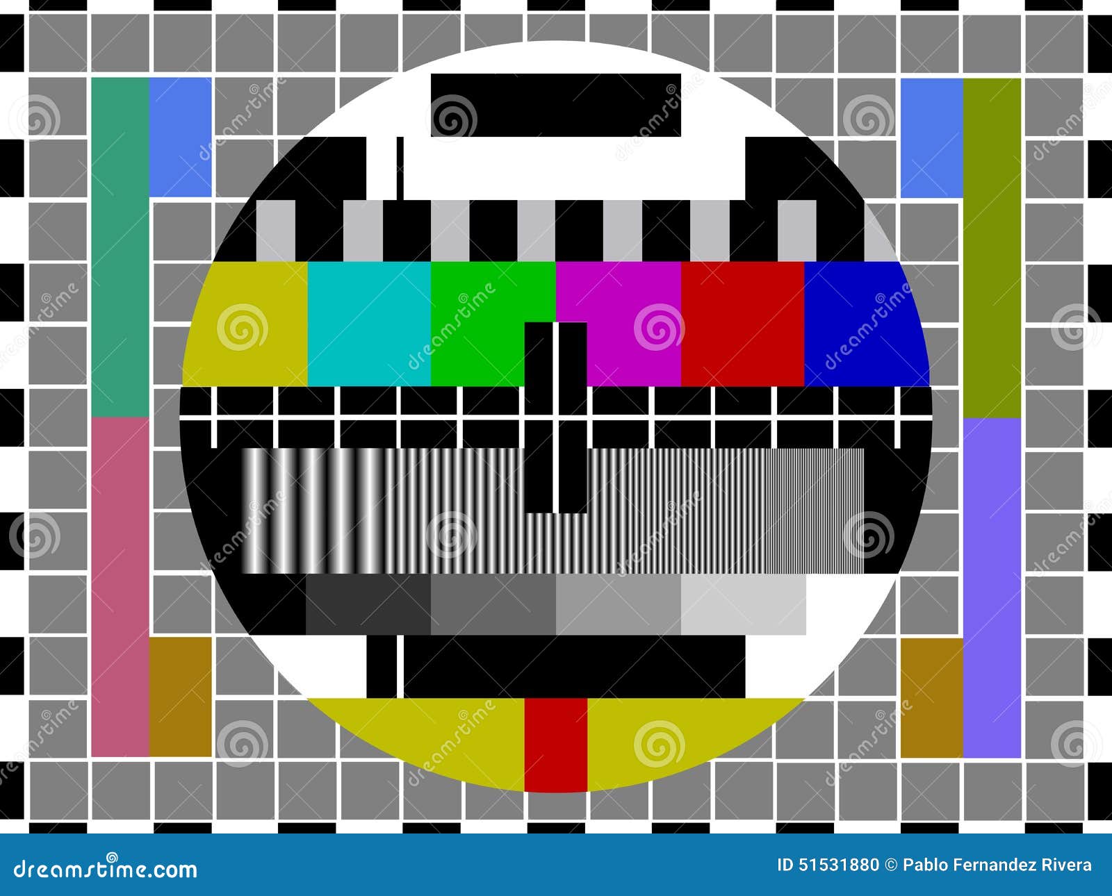 Television Test Card stock illustration. Illustration of view - 51531880