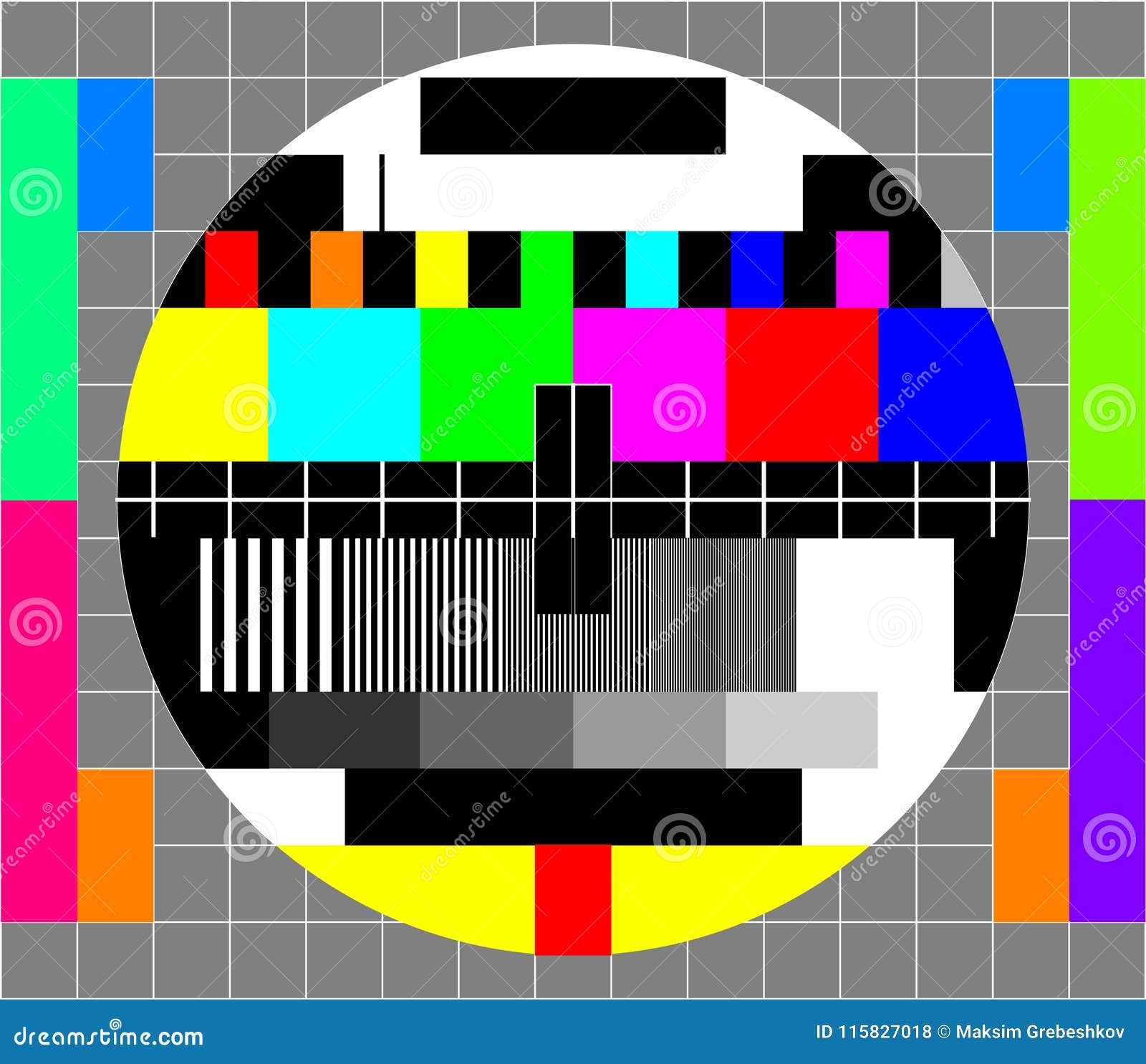 Television test card stock illustration. Illustration of element ...