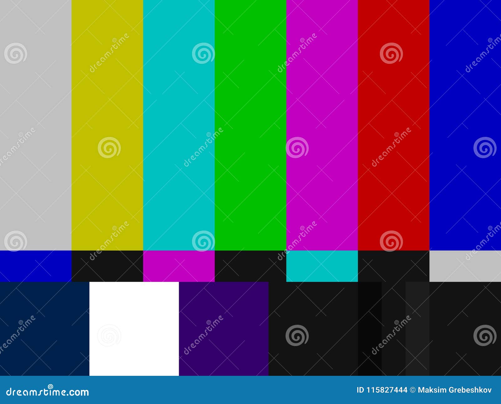 Television test card stock vector. Illustration of line - 115827444