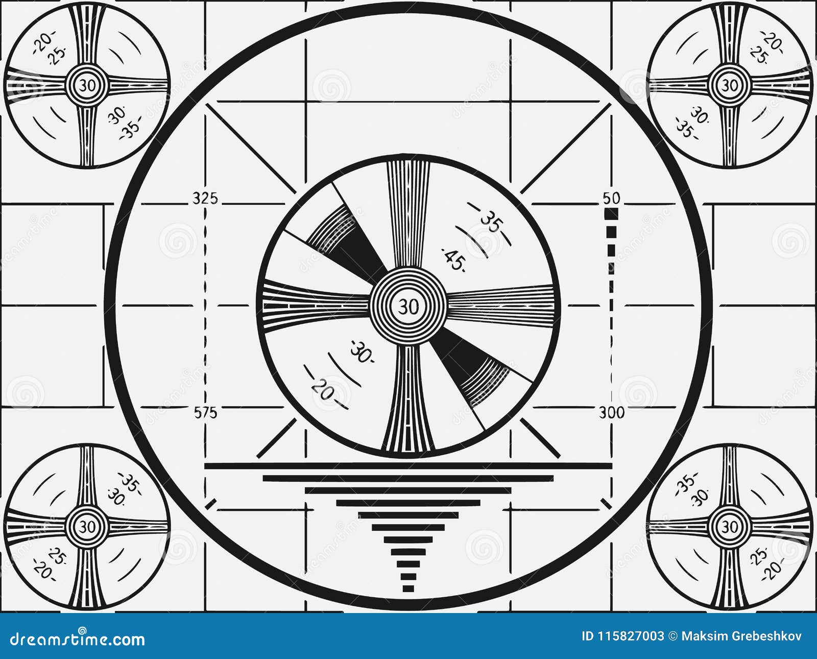 Television Test Pattern stock illustration. Illustration of signal ...