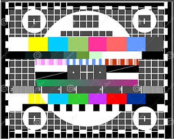 Television test screen stock vector. Illustration of interference - 7433814