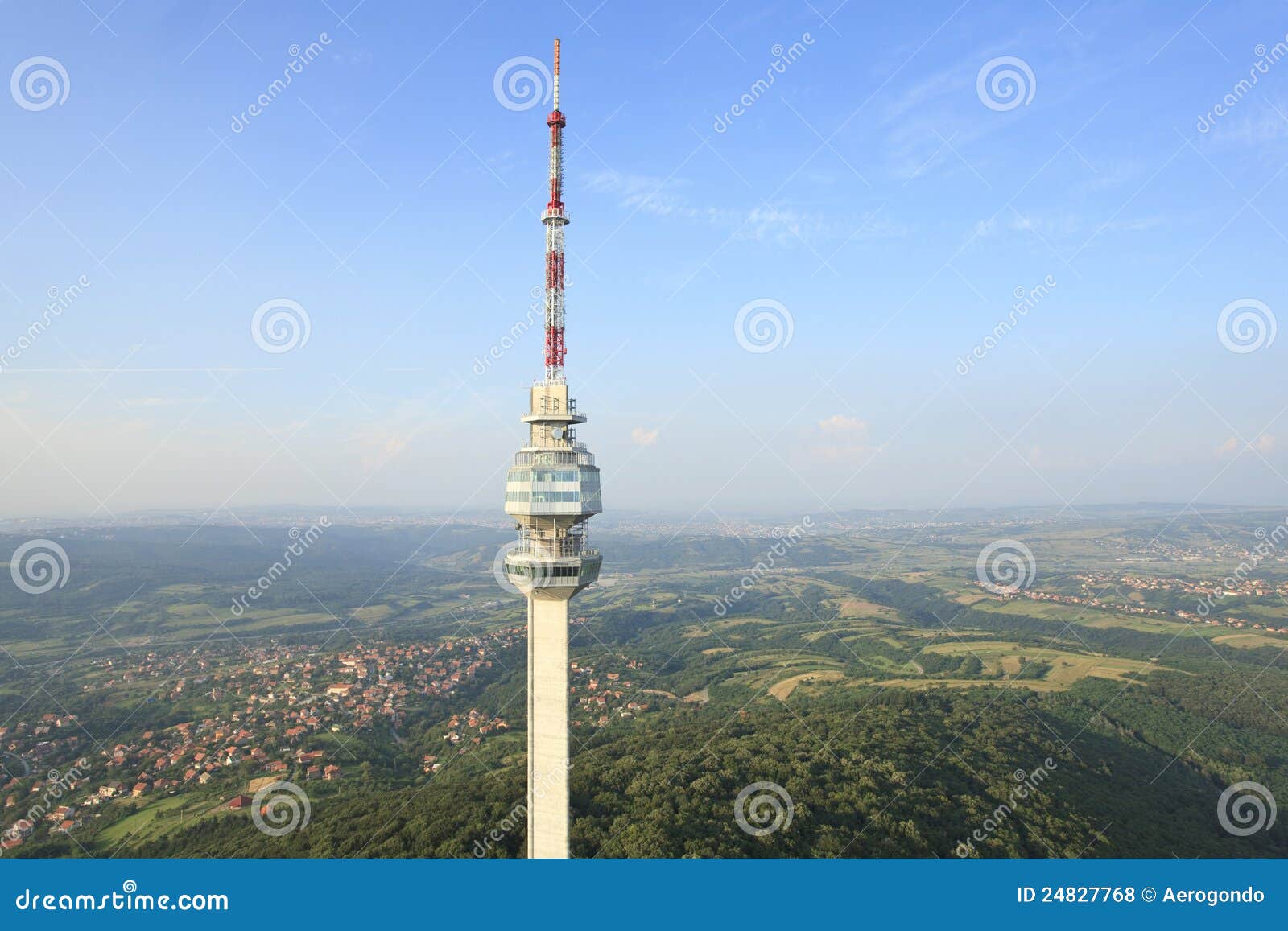 Television Tower Aerial View Stock Photo - Image of view, town: 24827768