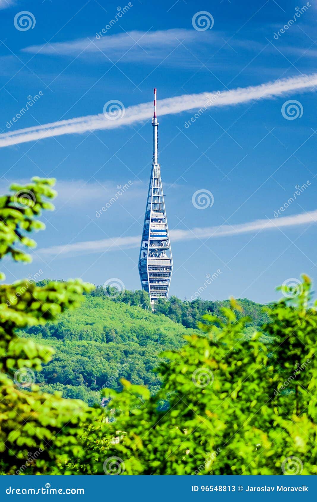Television Tower in Bratislava, Slovakia Stock Image - Image of green ...