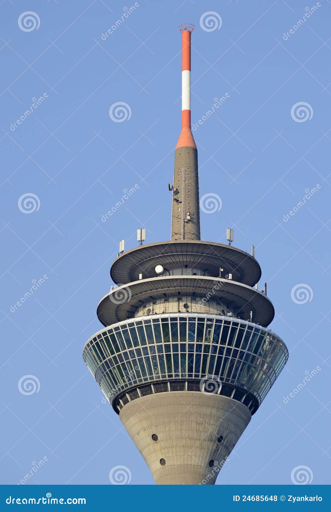 The Television Tower of Dusseldorf in Germany Stock Photo - Image of ...