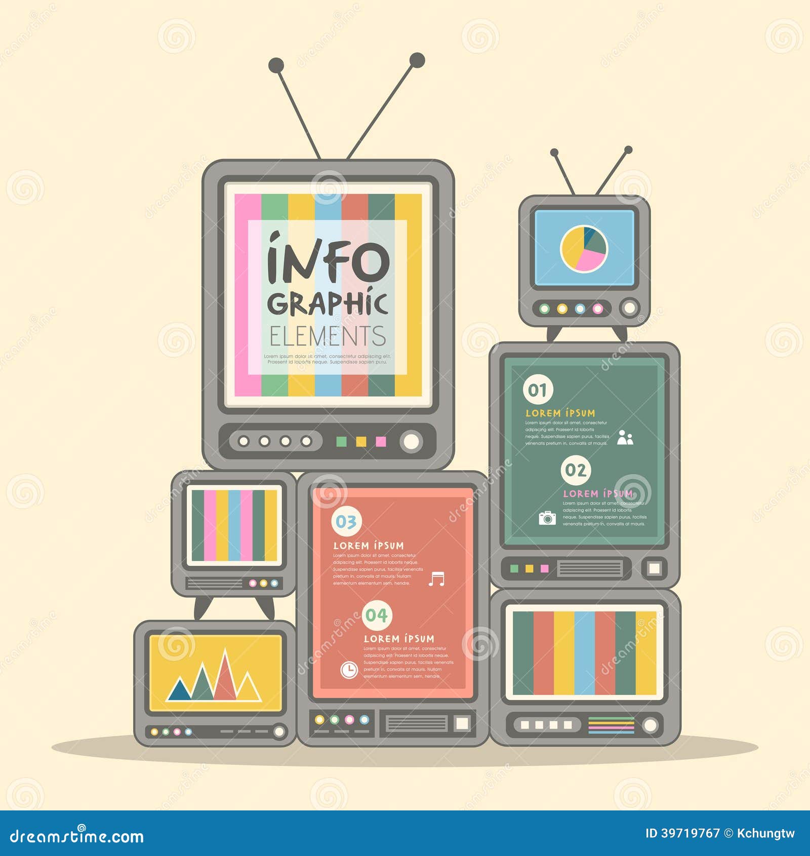 Television Tower Infographics Design Stock Vector - Illustration of ...