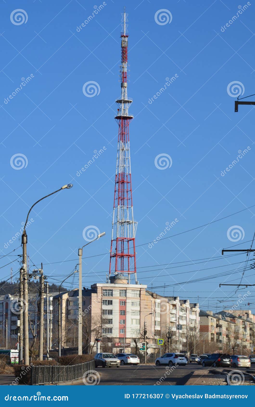 A television tower stock image. Image of electric, frame - 177216307