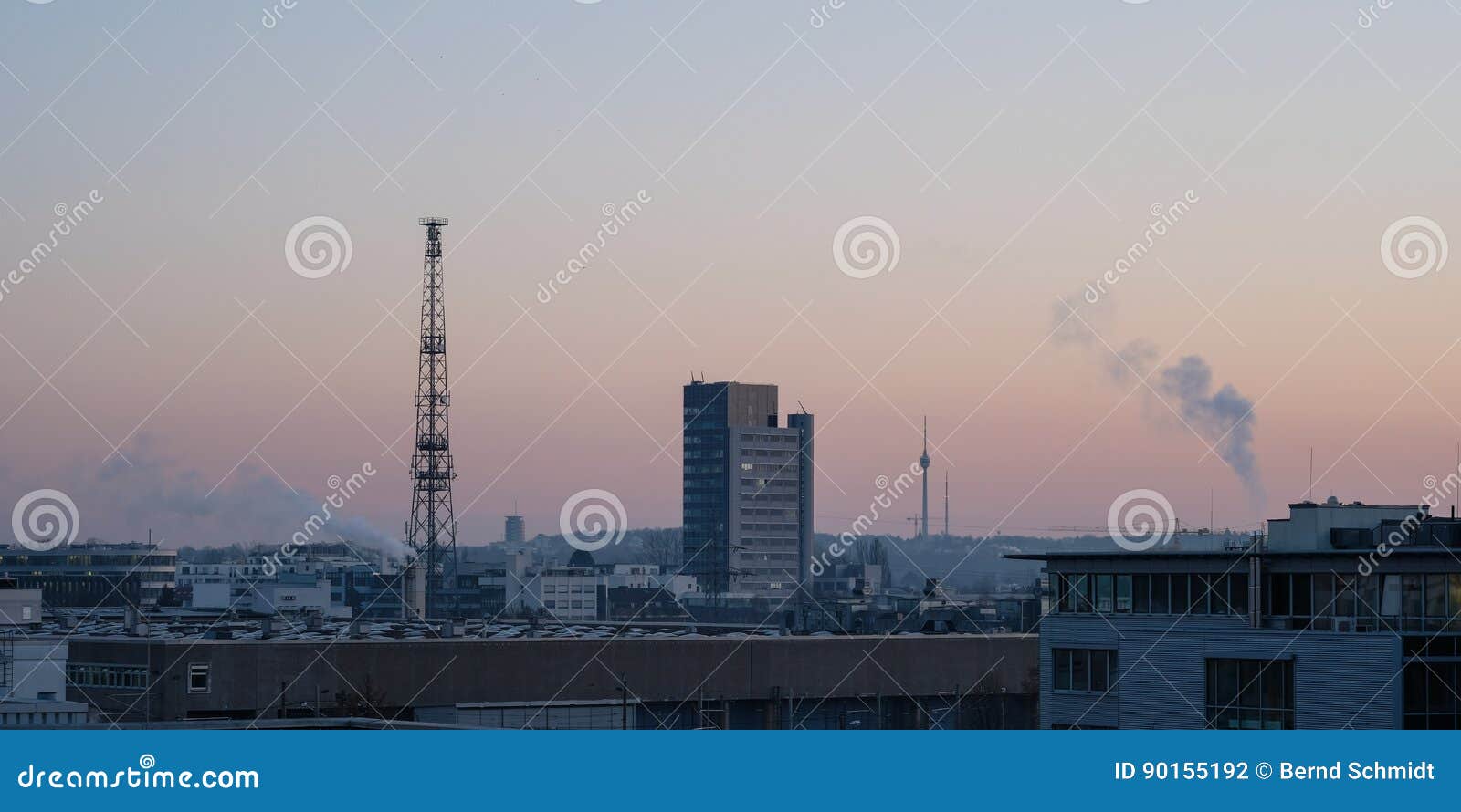 Television Tower Stuttgart with Buildings Stock Photo - Image of ...
