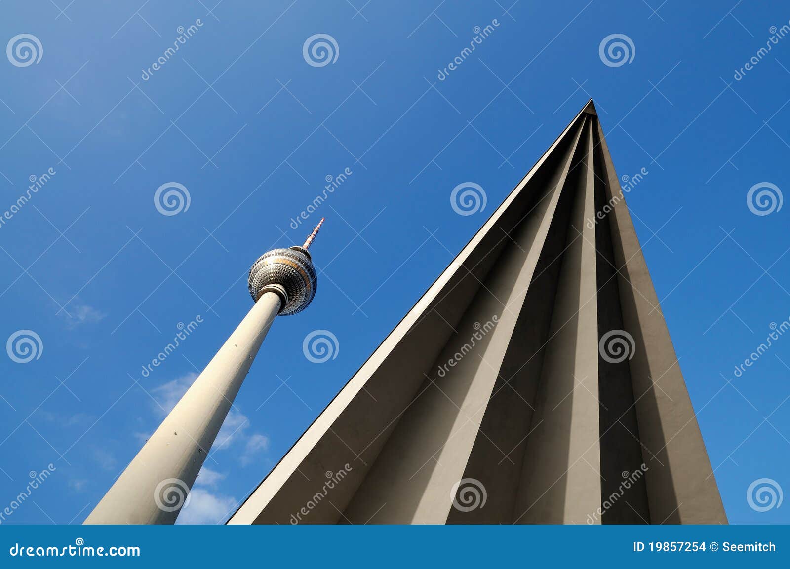 Television Tower with Triangle Editorial Stock Image - Image of asphalt ...