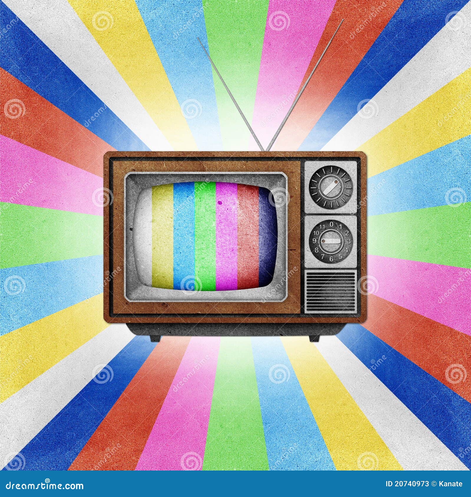 Television ( TV ) Icon Recycled Paper Craft. Stock Image - Image of ...