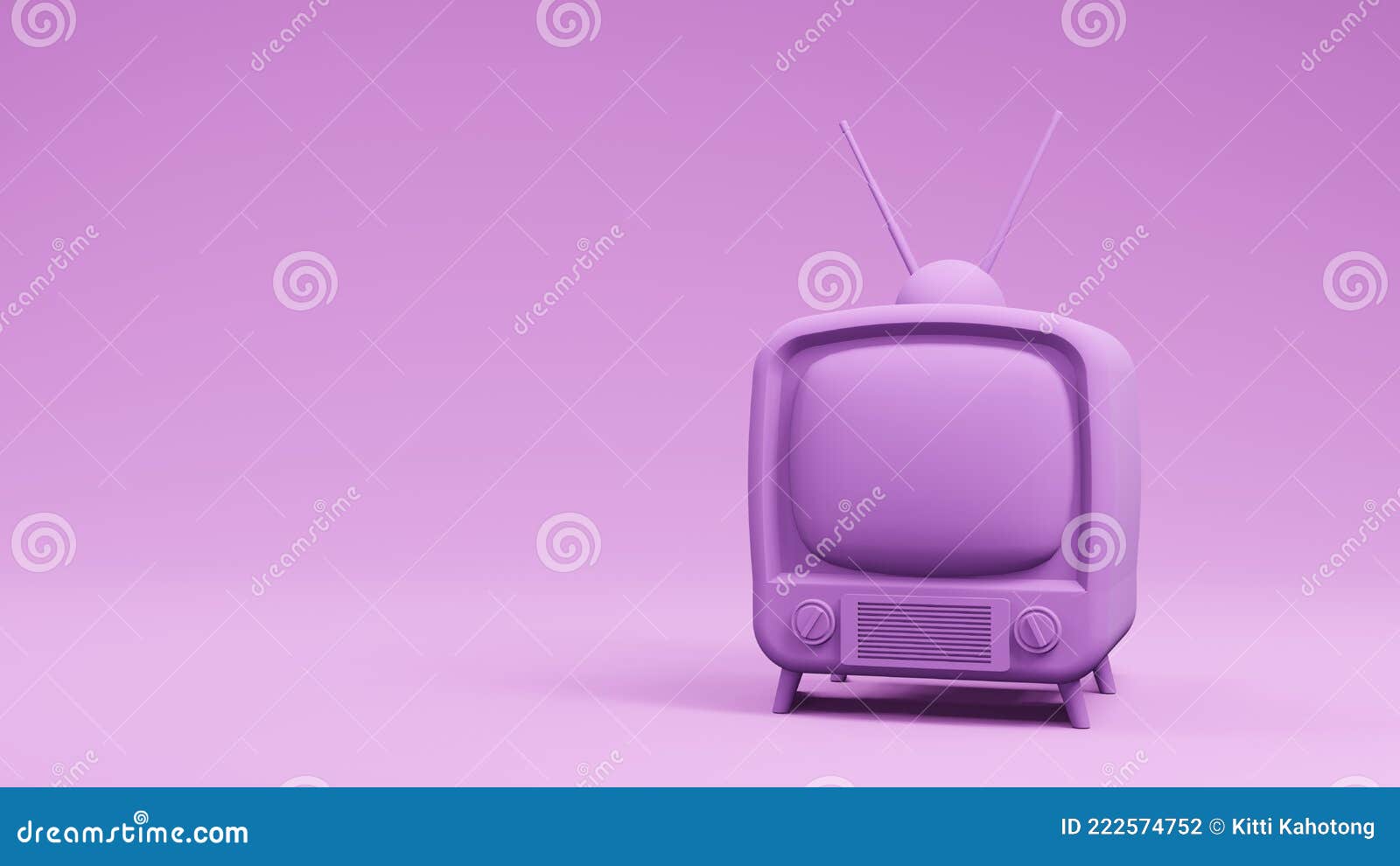 Television TV Vintage Design , 3d Rendering Stock Illustration ...