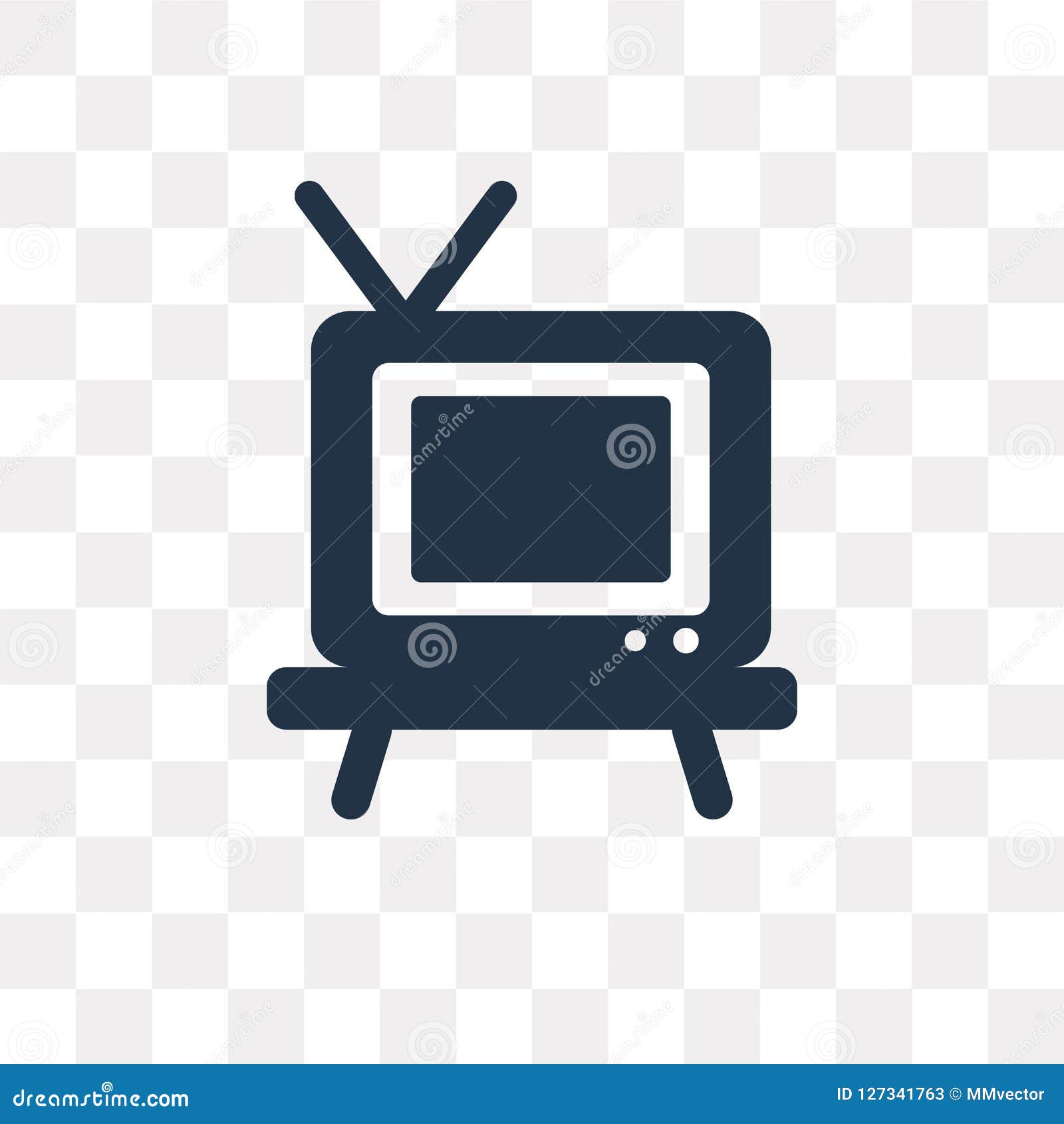 Television Vector Icon Isolated on Transparent Background, Television ...