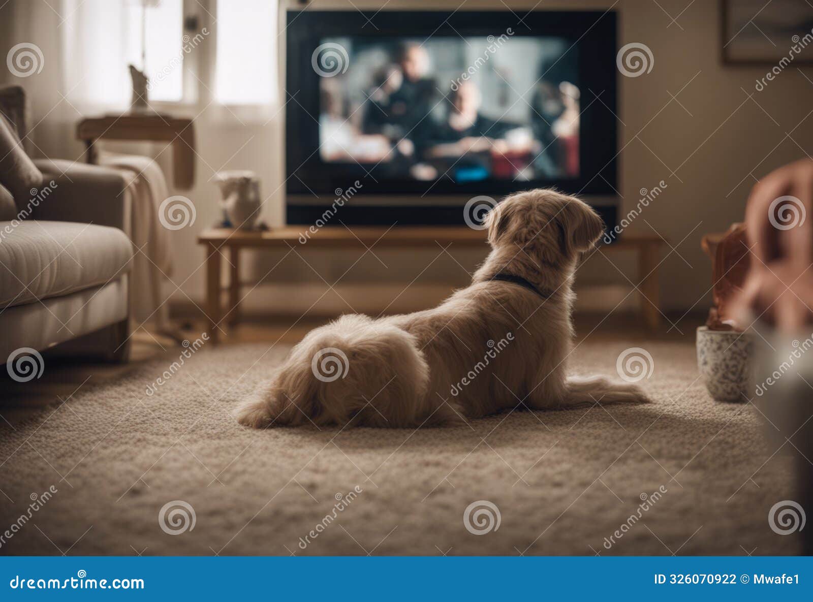 Television Viendo Nino Perro Royalty-Free Stock Image | CartoonDealer ...