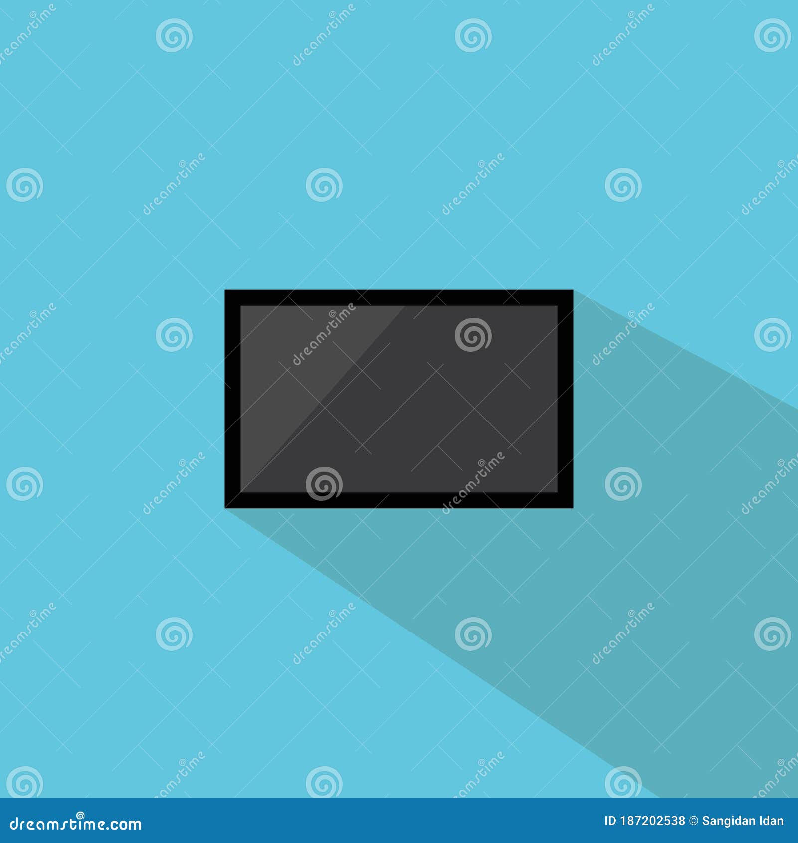 Television in Wall Vector Illustration Stock Vector - Illustration of ...
