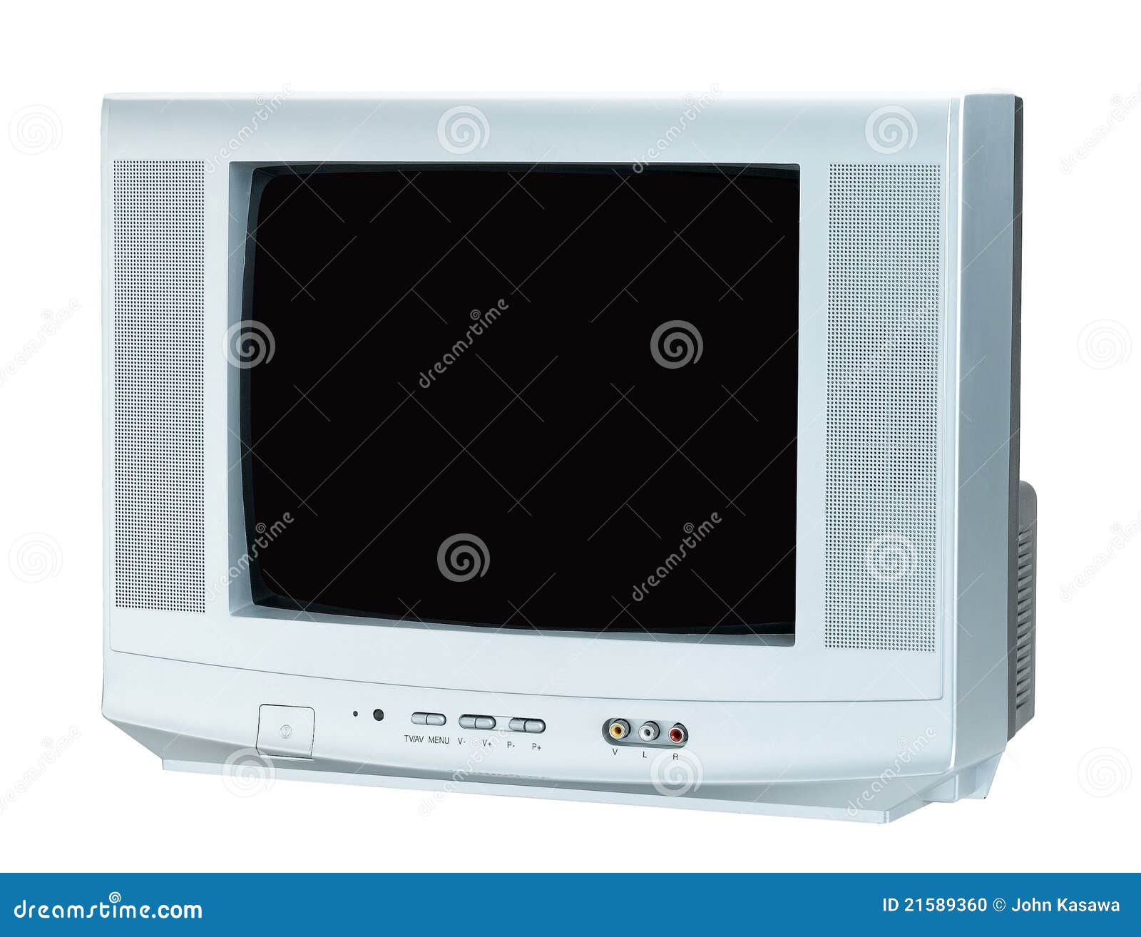 Television on White Background Stock Photo - Image of monitor, crystal ...