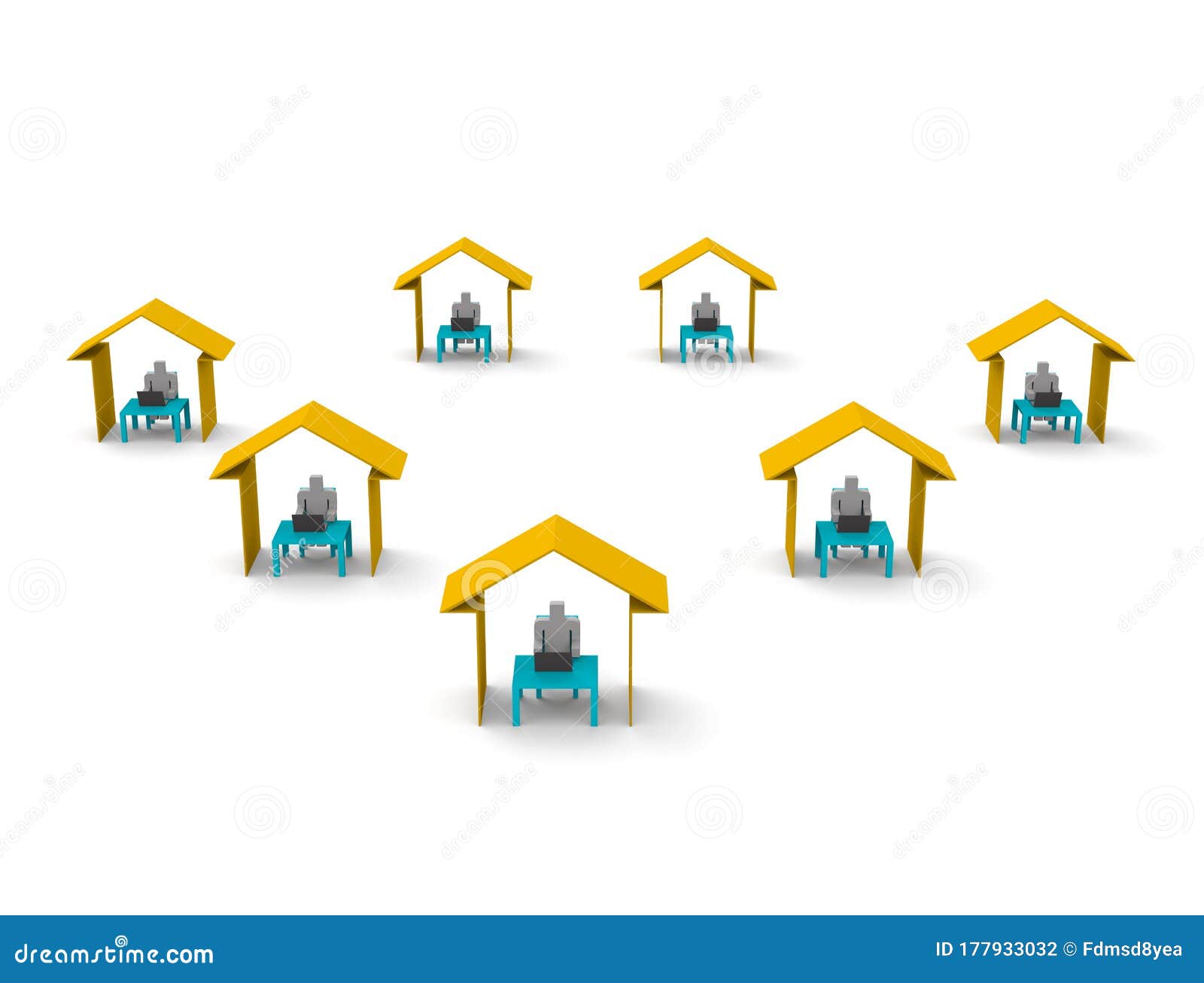 Teleworking from home stock illustration. Illustration of remote ...