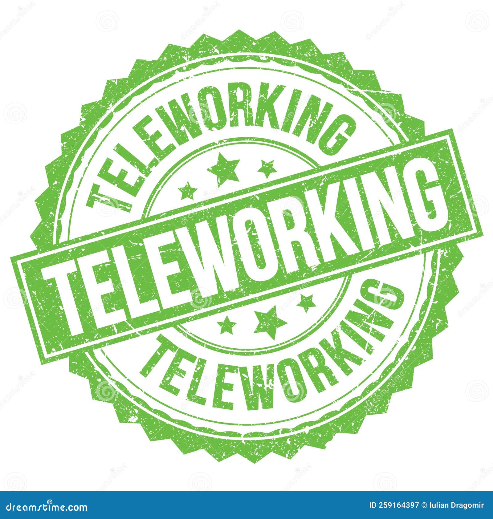 TELEWORKING Text On Green Lines Stamp Sign Royalty-Free Stock Photo ...