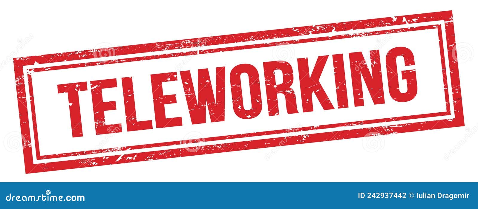 TELEWORKING Text On Green Lines Stamp Sign Royalty-Free Stock Photo ...