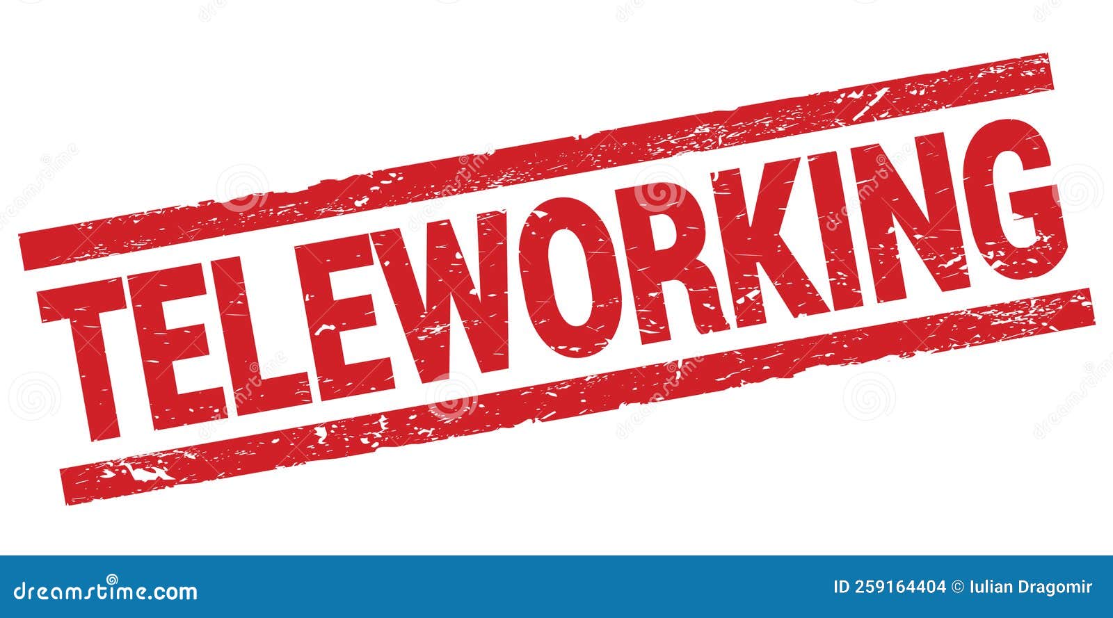 TELEWORKING Text on Red Rectangle Stamp Sign Stock Photo - Image of ...