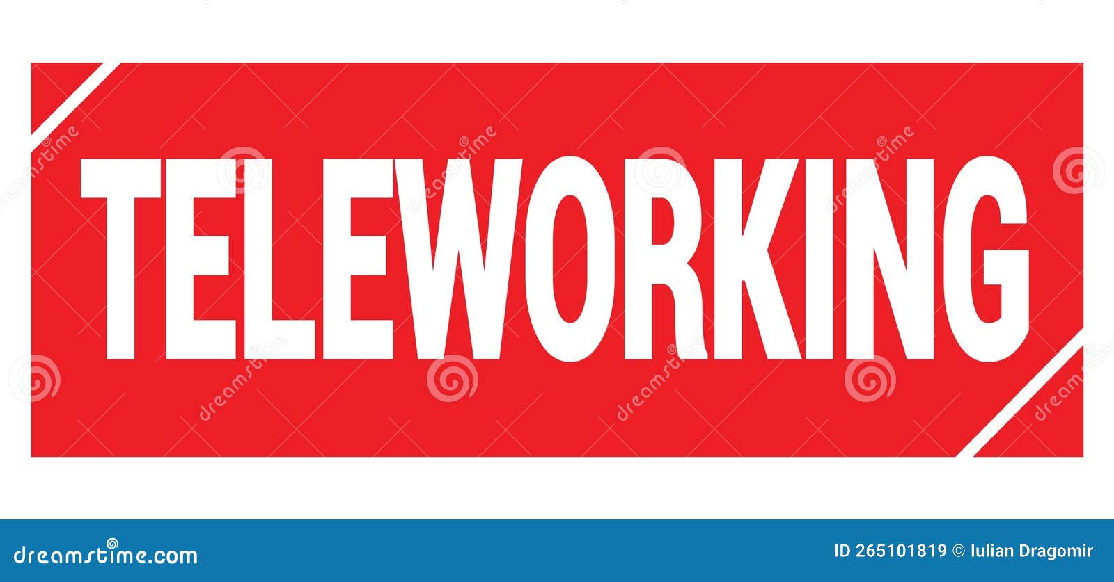 TELEWORKING Text Written on Red Stamp Sign Stock Illustration ...