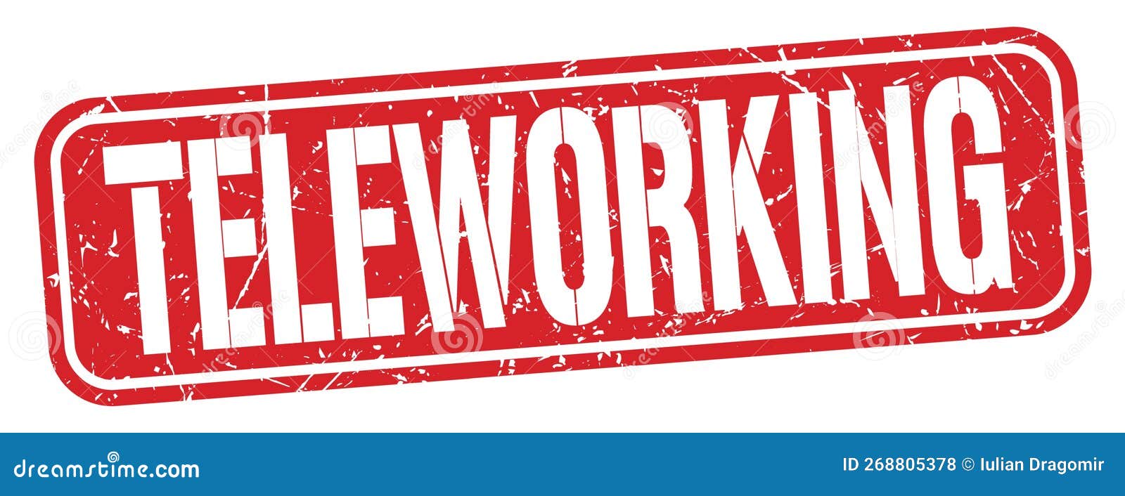 TELEWORKING Text On Green Lines Stamp Sign Royalty-Free Stock Photo ...