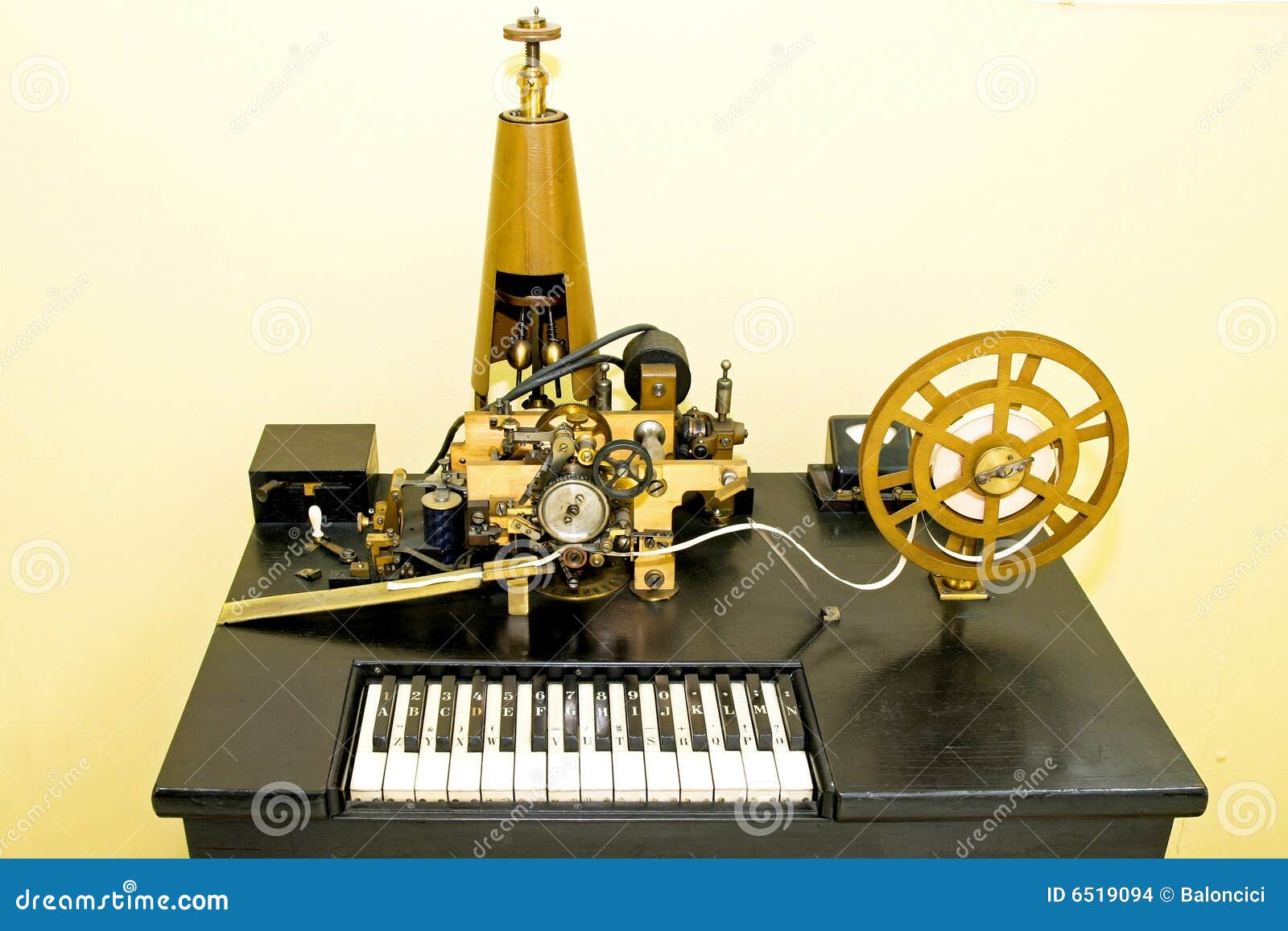 Telex keyboard stock photo. Image of vintage, machine - 6519094