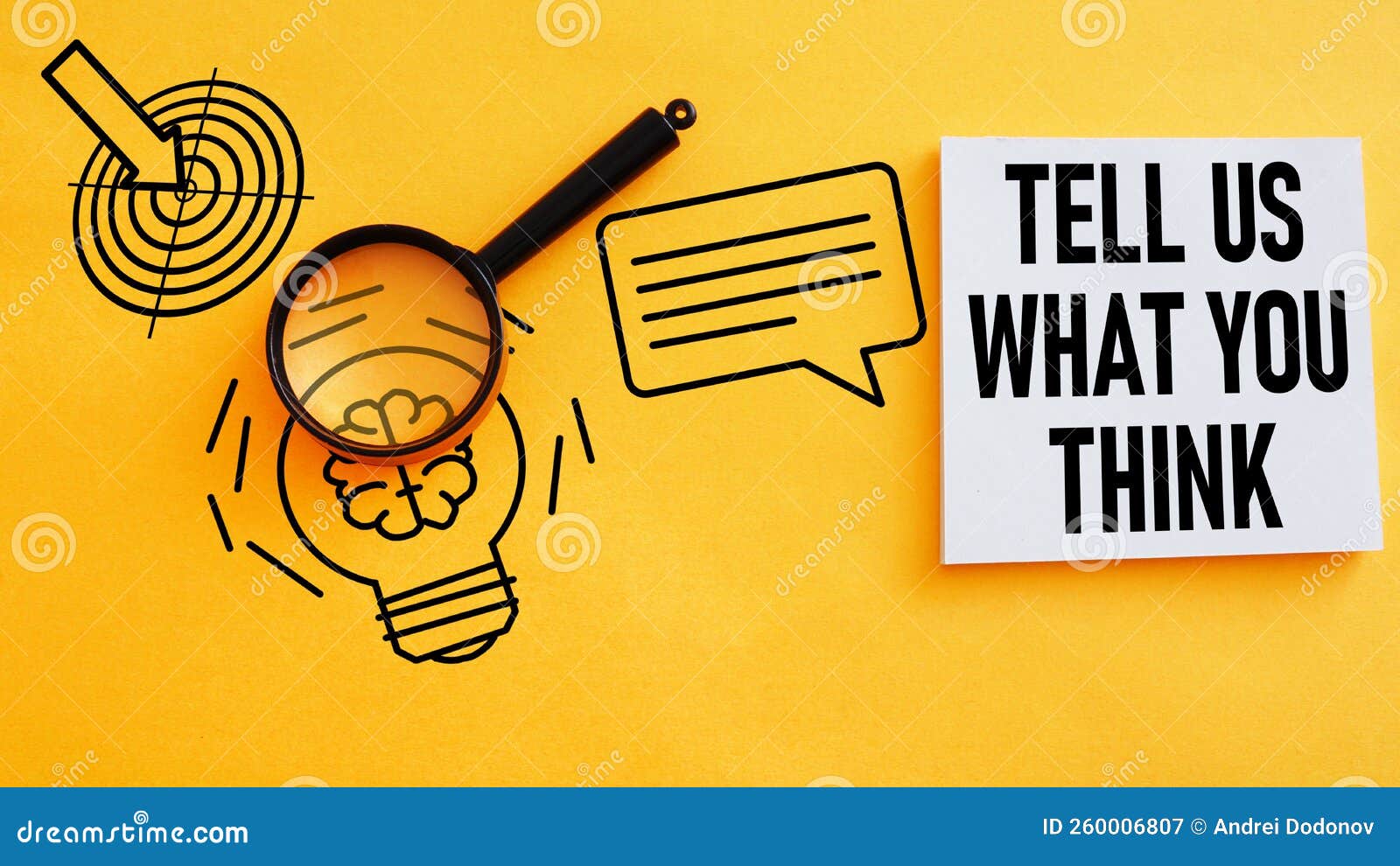 Tell Us What You Think is Shown Using the Text Stock Image - Image of ...