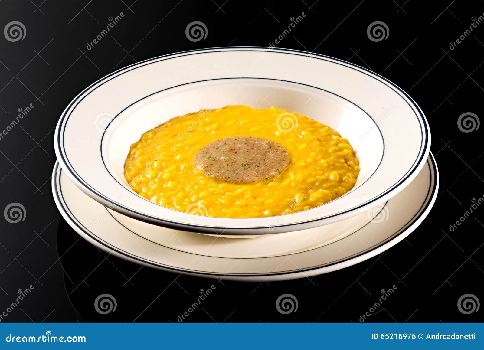 Teller Des Italienischen Risotto Mit Mark Stockfoto - Bild von reis ...