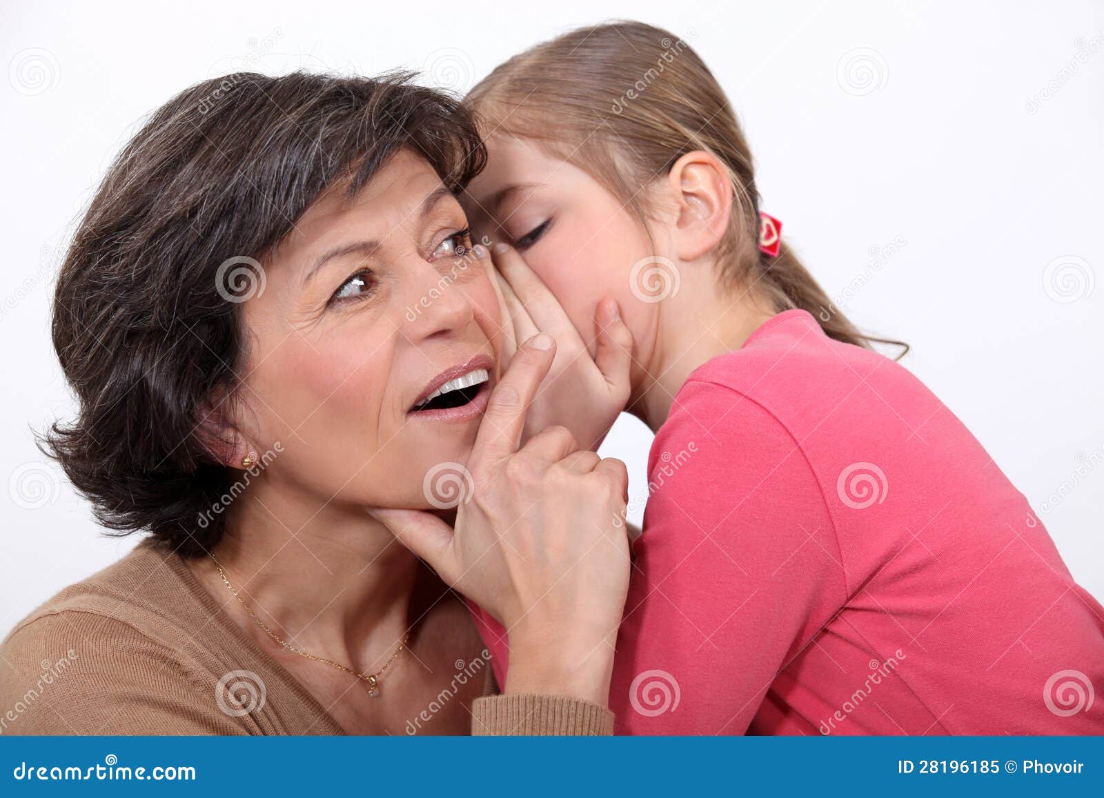 Telling Her Mother a Secret. Stock Image - Image of bonding, happiness ...