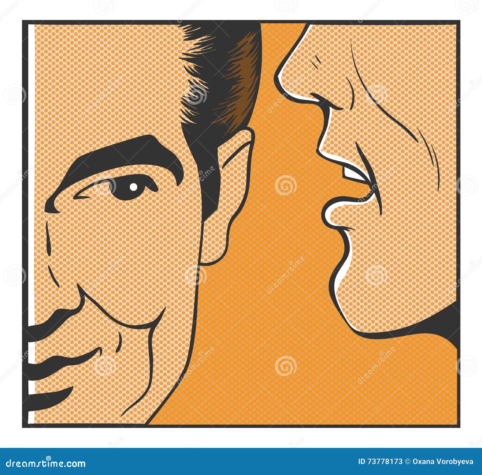 Telling a secret stock illustration. Illustration of design - 73778173