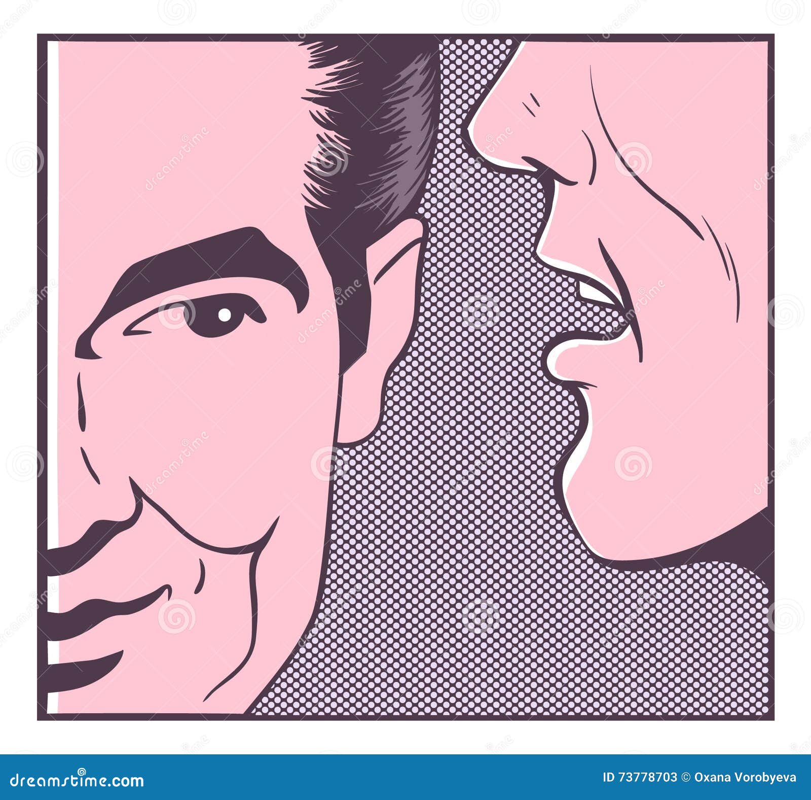 Telling a secret stock illustration. Illustration of design - 73778703