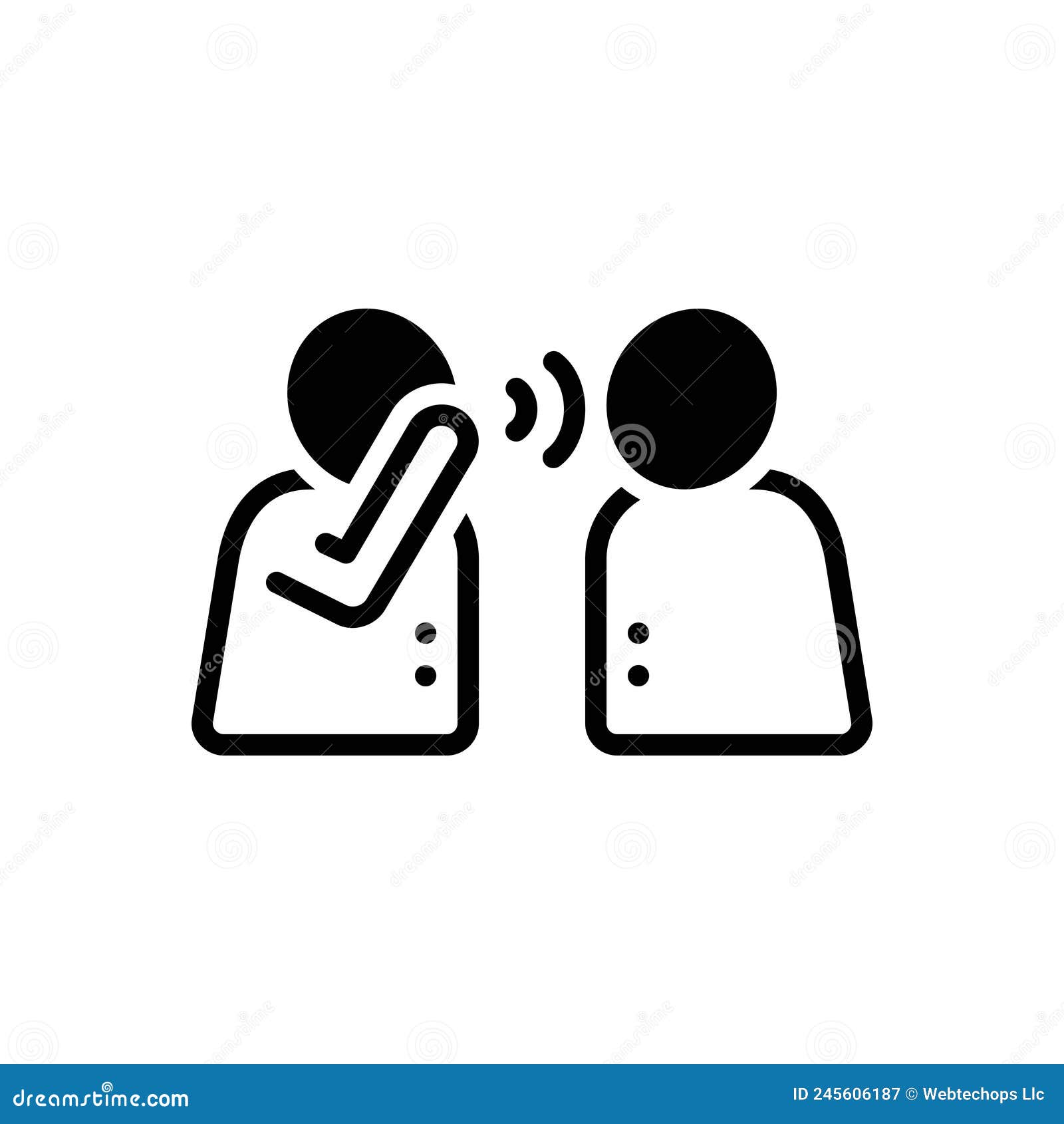 Black Solid Icon for Tells, Speak and Hear Stock Vector - Illustration ...