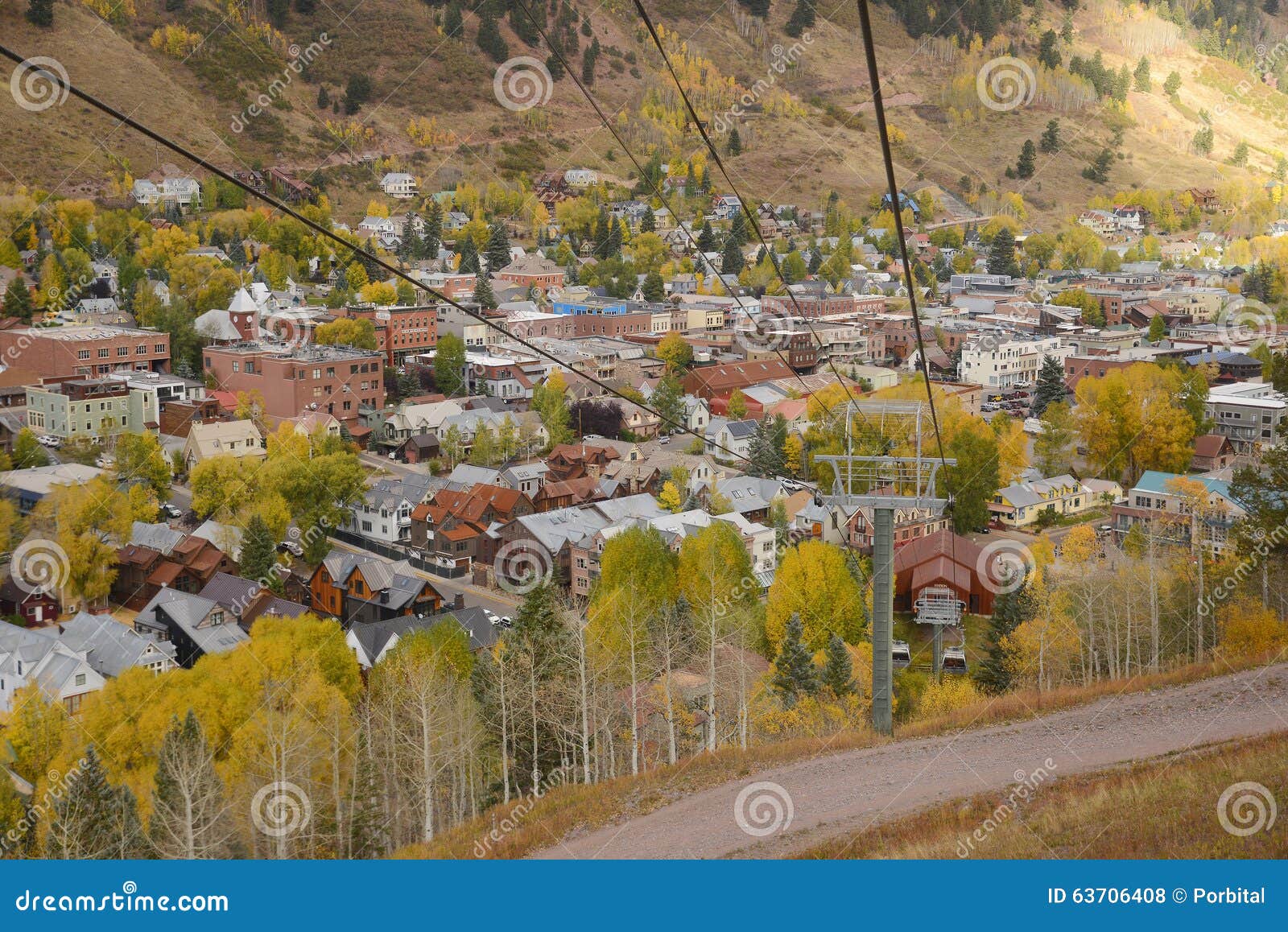 Telluride stock photo. Image of view, fall, foliage, america - 63706408