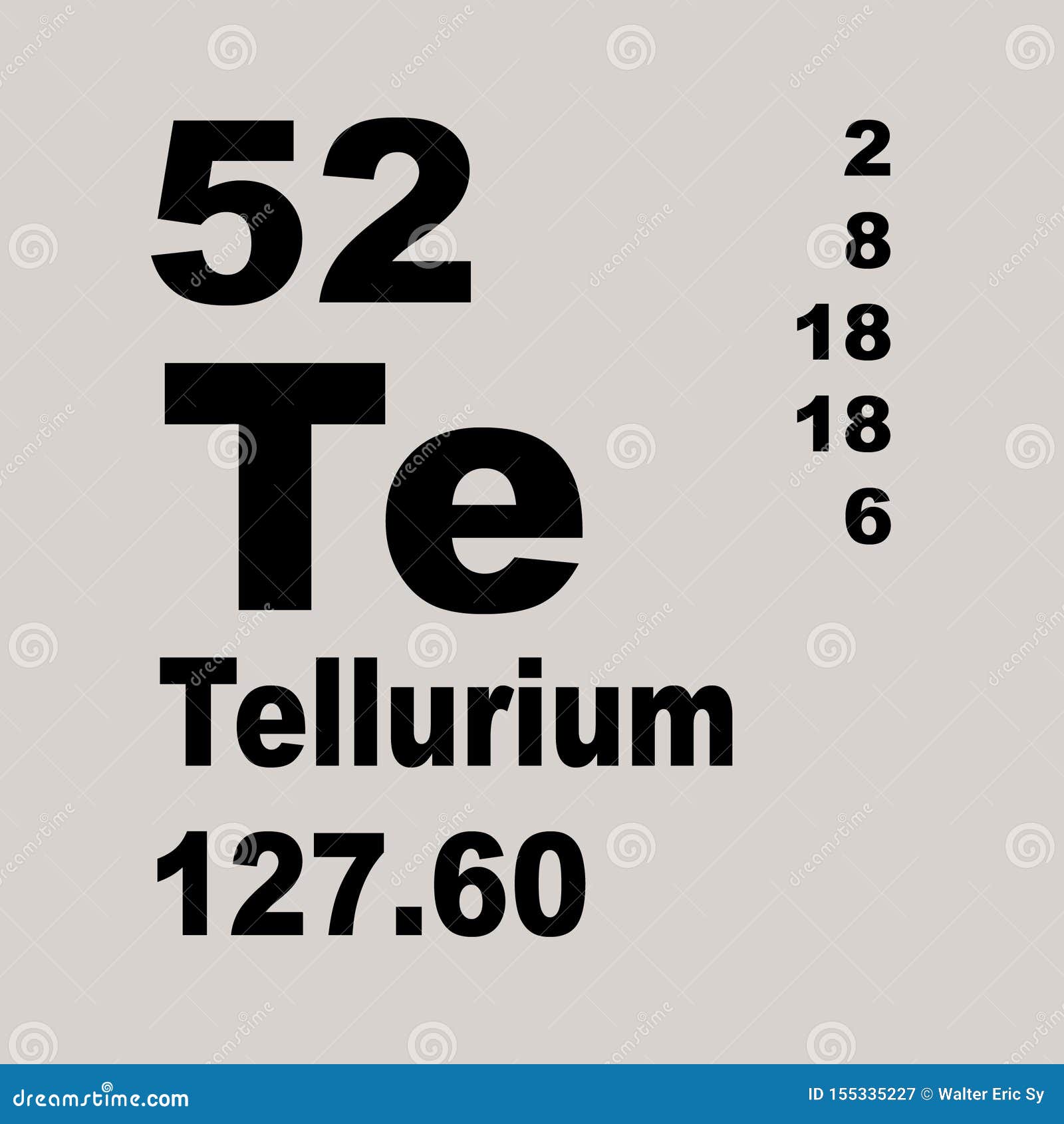 Periodic Table of Elements: Tellurium Stock Illustration - Illustration ...