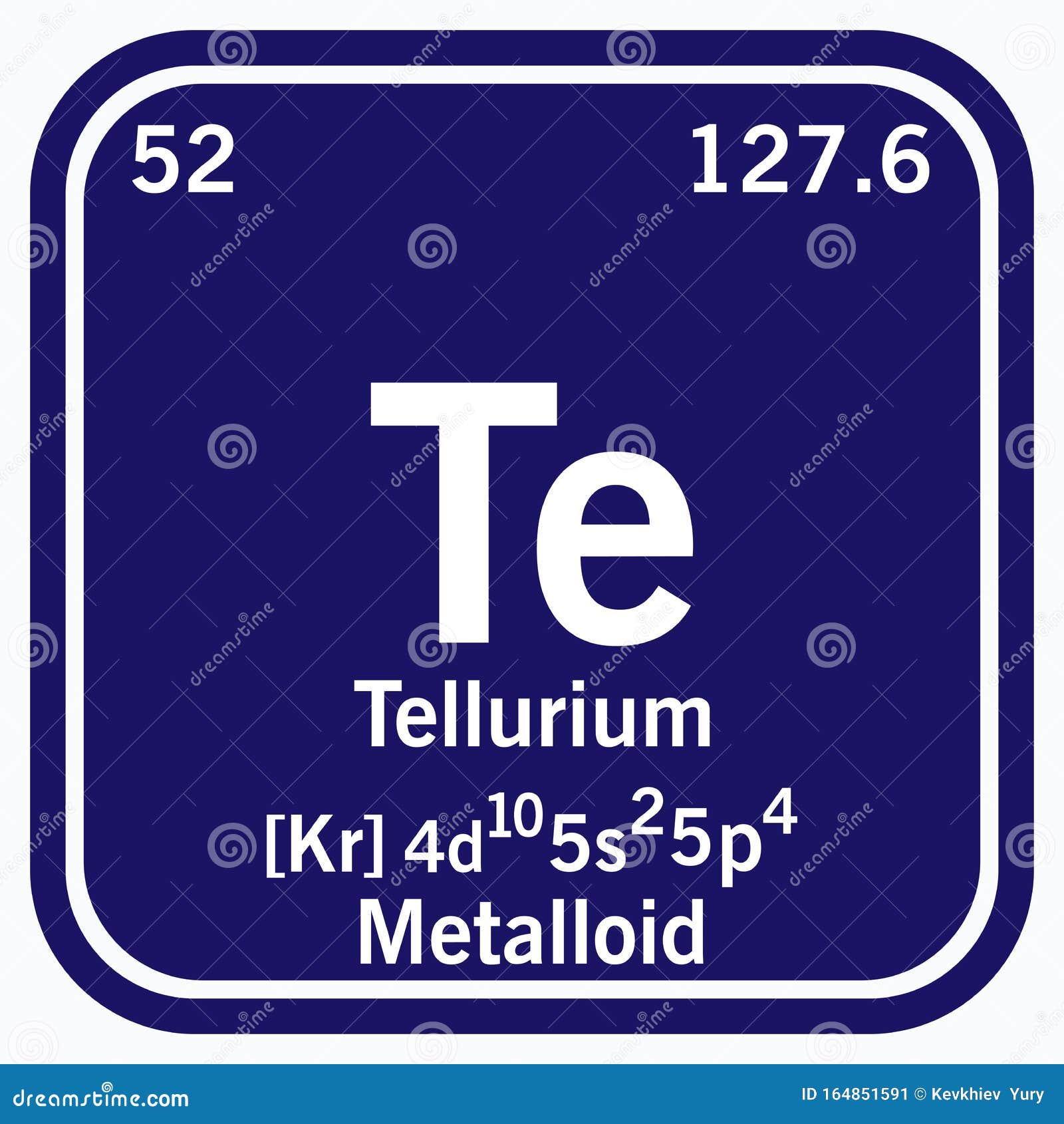 Tellurium Periodic Table Of The Elements Vector Illustration Eps 10 ...