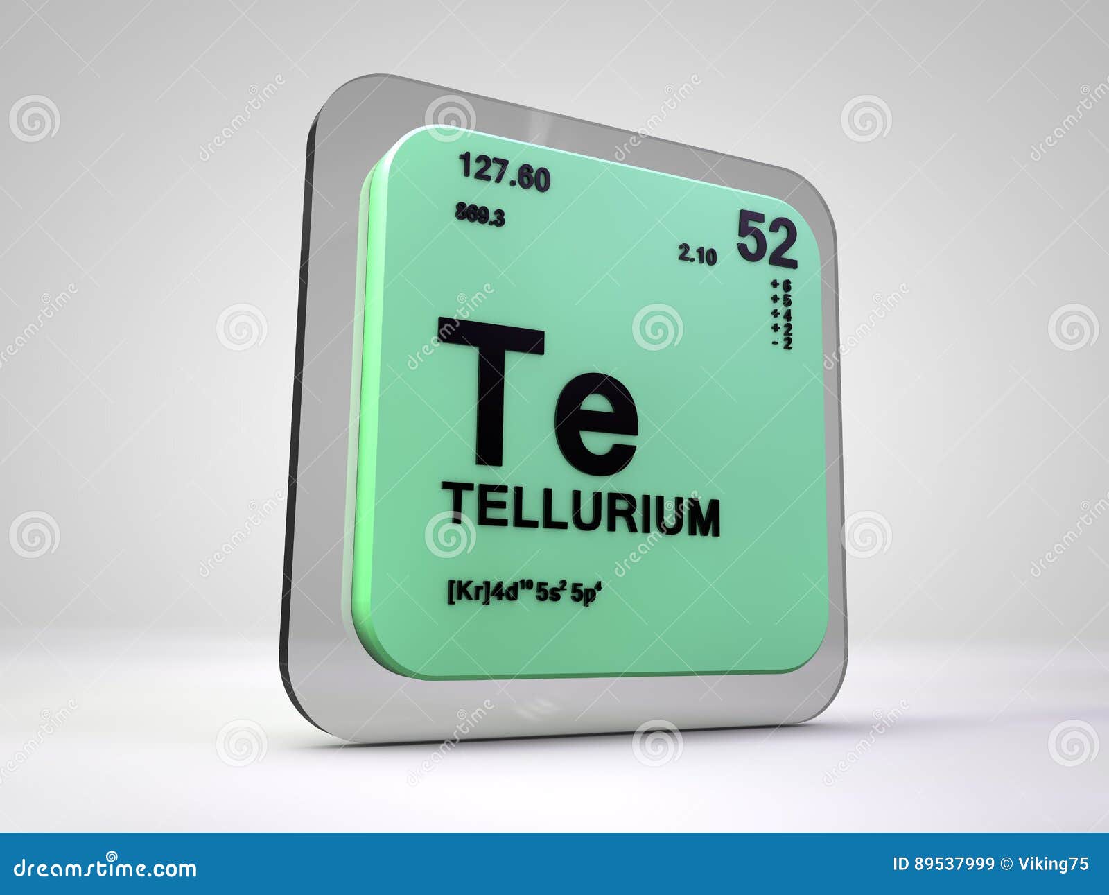 Tellurium - Te - Chemical Element Periodic Table Stock Illustration ...