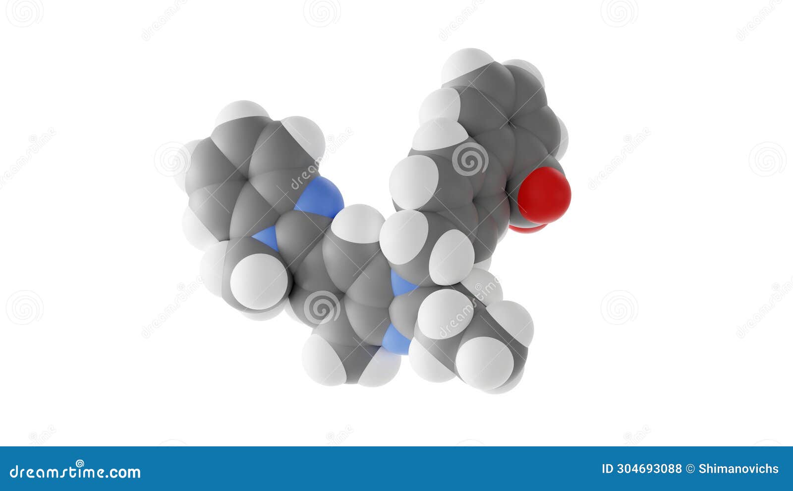 Telmisartan Molecular Structure, 3d Model Molecule, Micardis ...